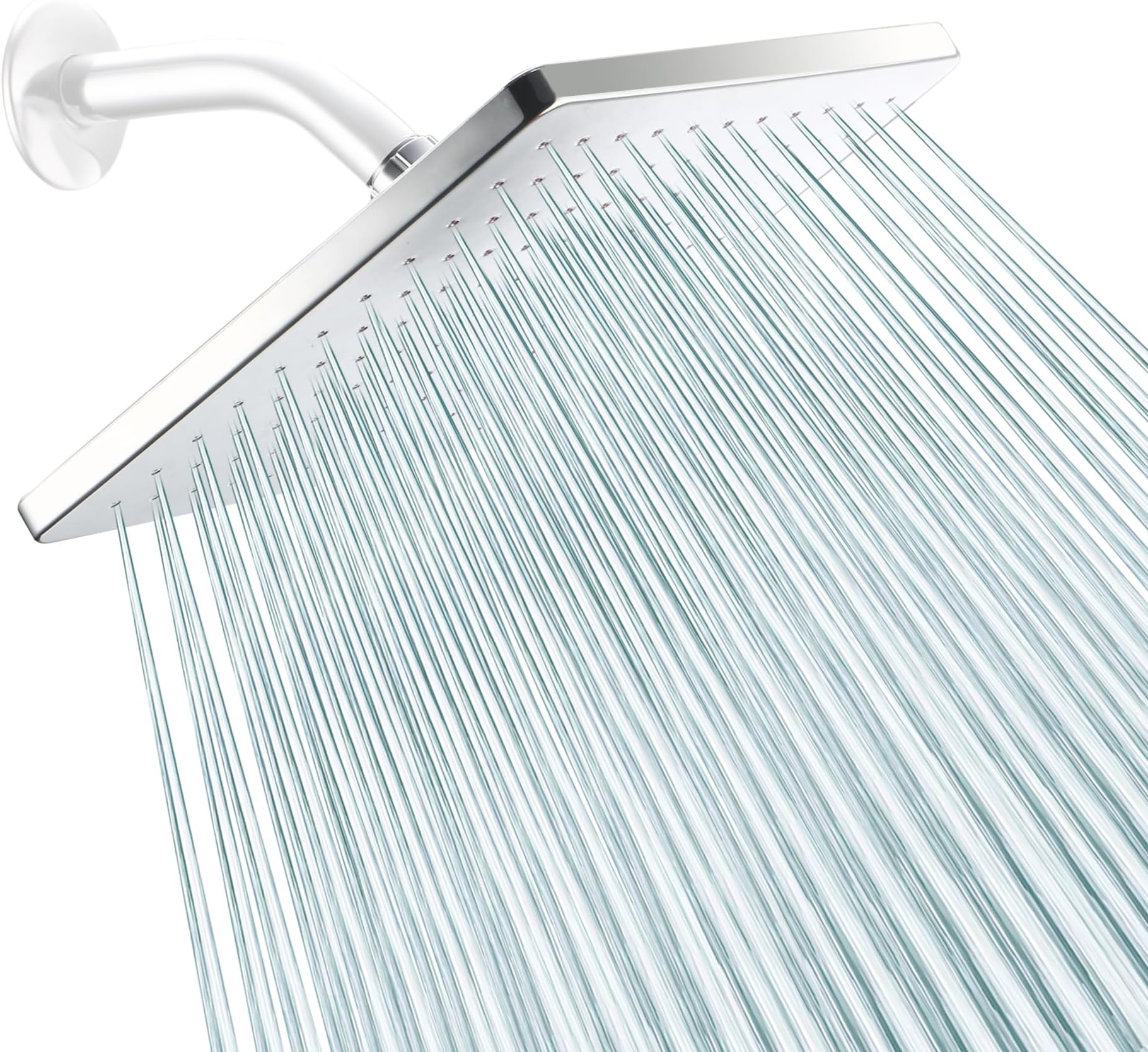 Rainfall Shower Head Fixed Showerhead 8.8-Inch Round Bathroom Rainhead ...