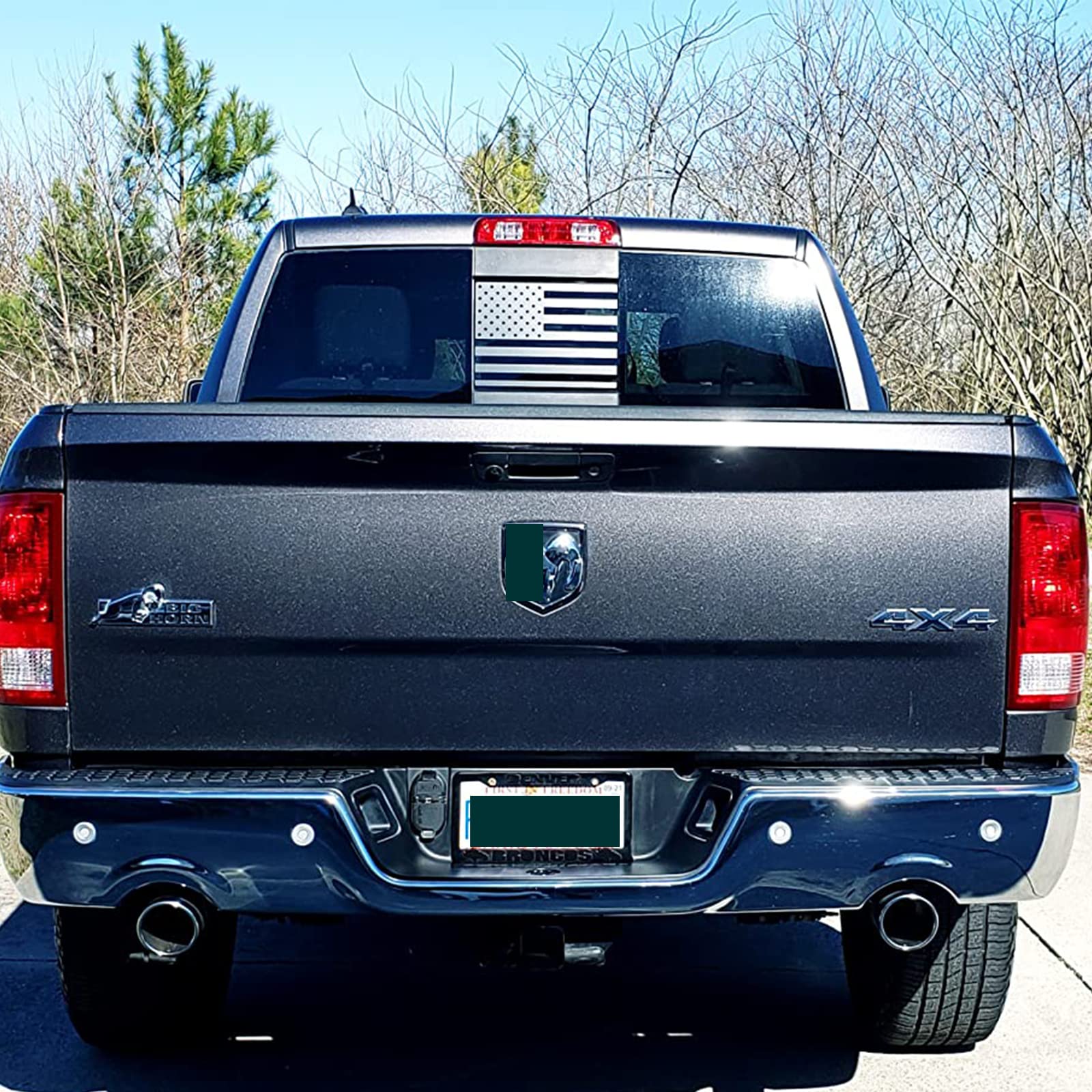 Snapklik.com : Zxiaochun Rear Middle Window American Flag Decal For ...