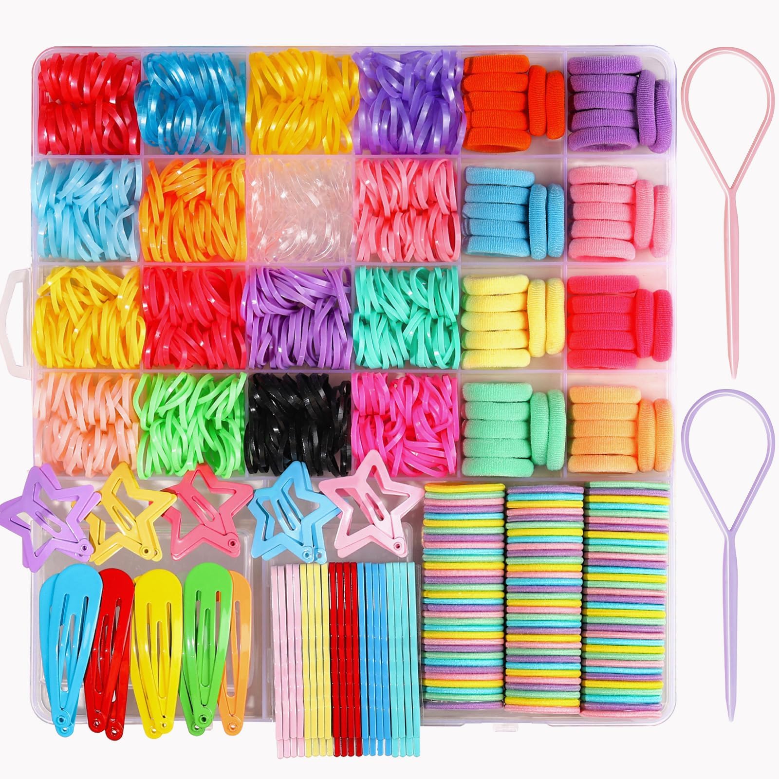 Amazon.com : Leixu 2024 New Colorful Cute Hair Ties Hair Clip Hair Tie ...