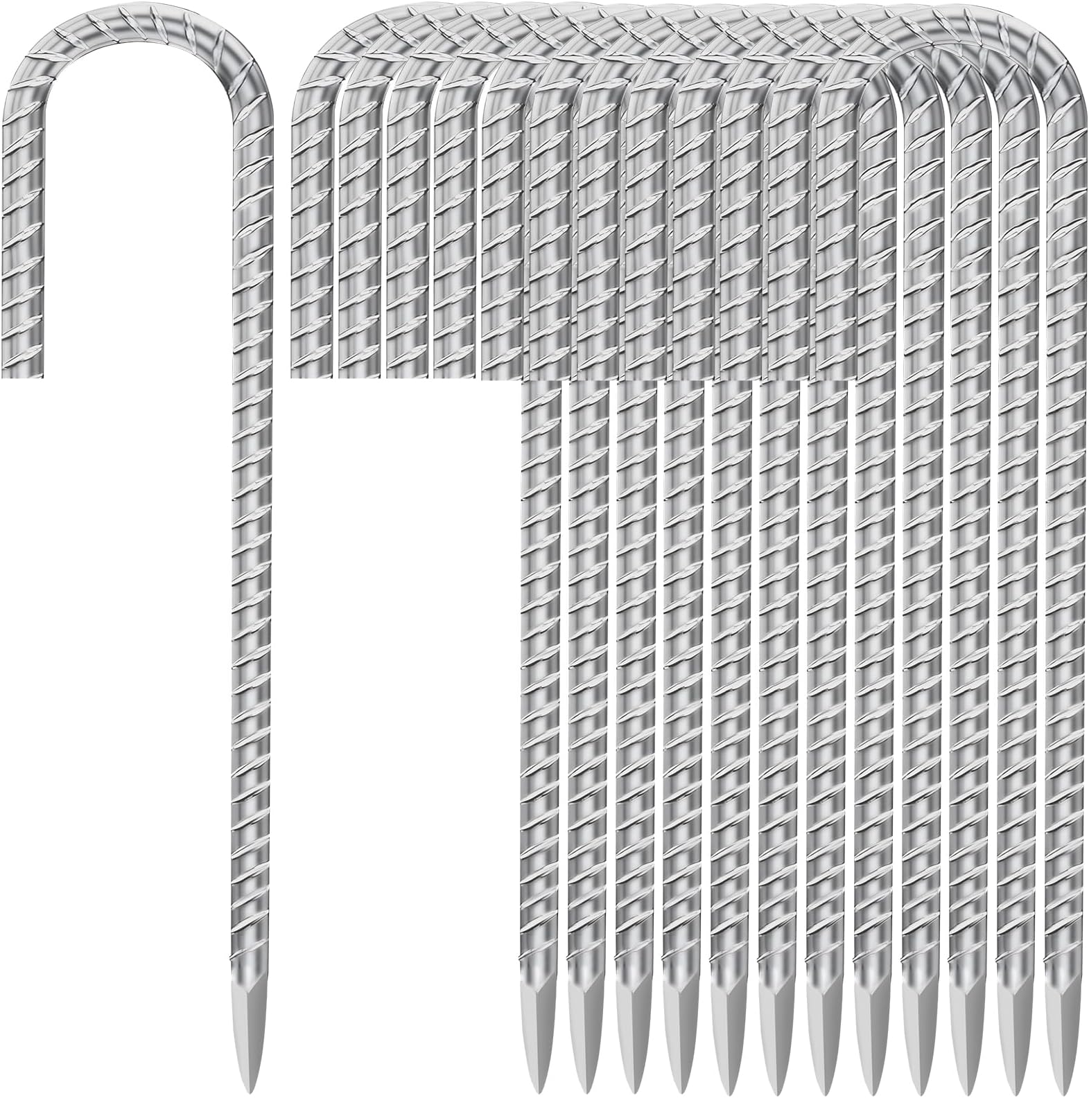 Amazon.com : Heavy Duty Steel Stakes: 18 inch Length & 5/8 inch ...