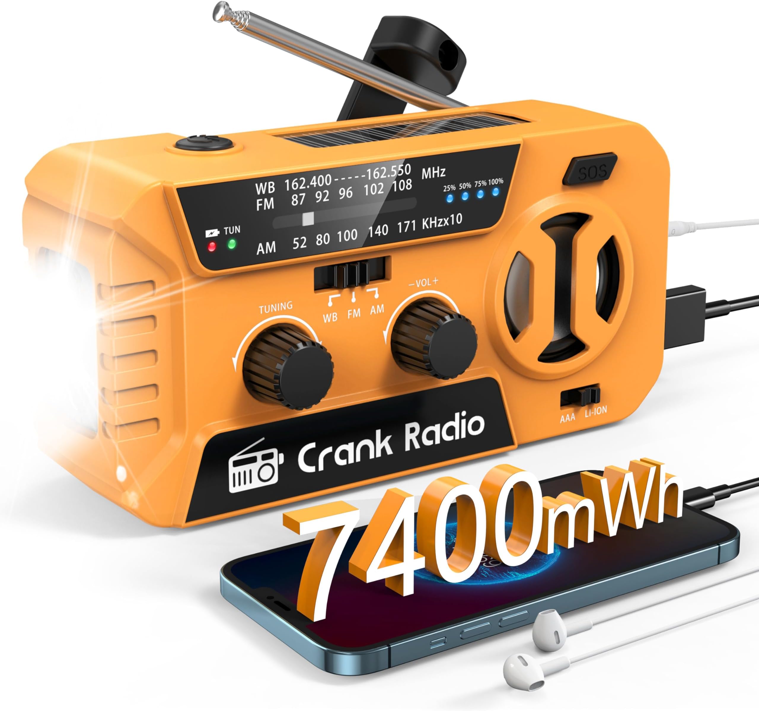 Amazon.com: Midland - ER310, Emergency Crank Weather AM/FM Radio ...