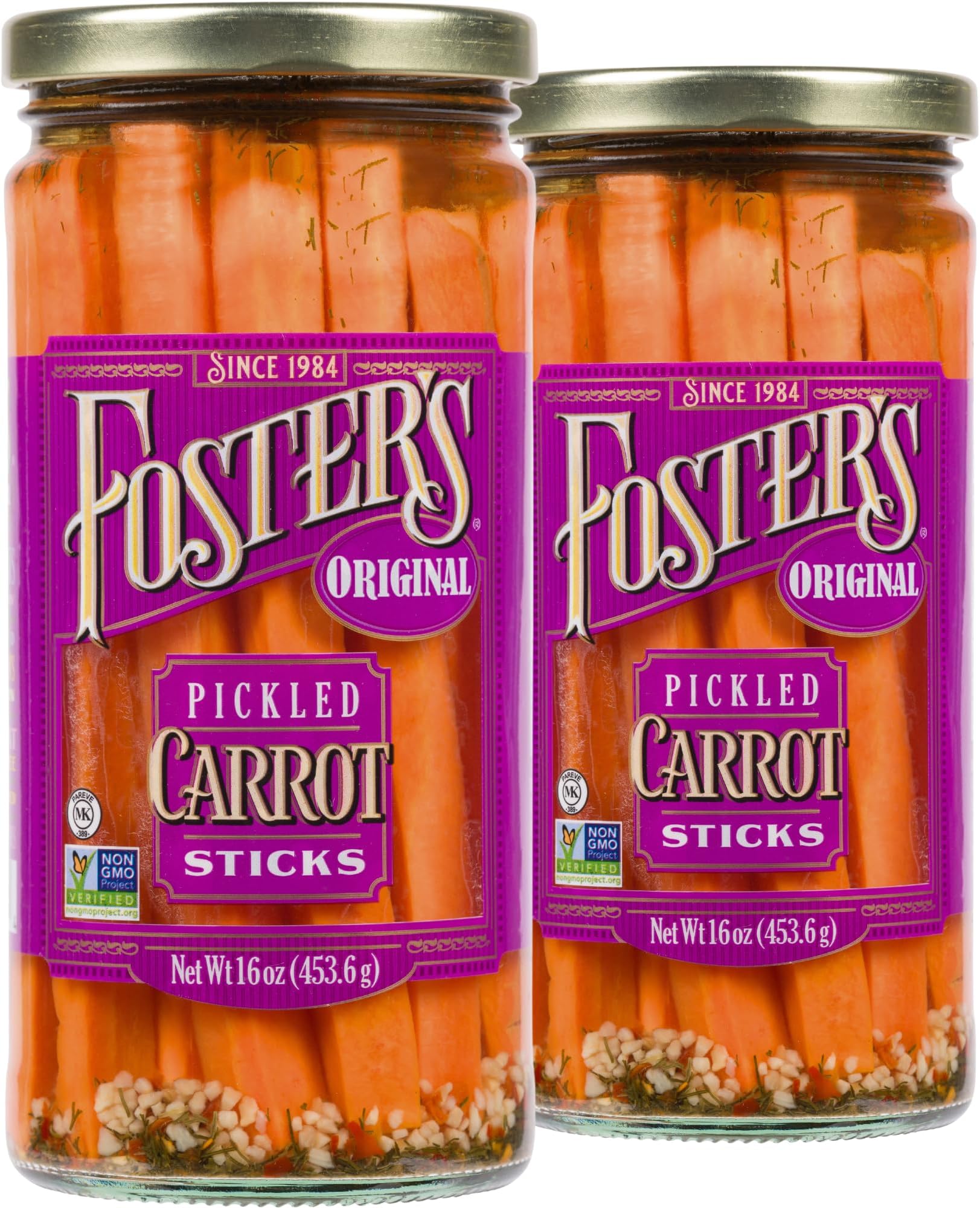 Amazon.com : Foster's Pickled Carrots- Original- 16oz (2 Pack ...