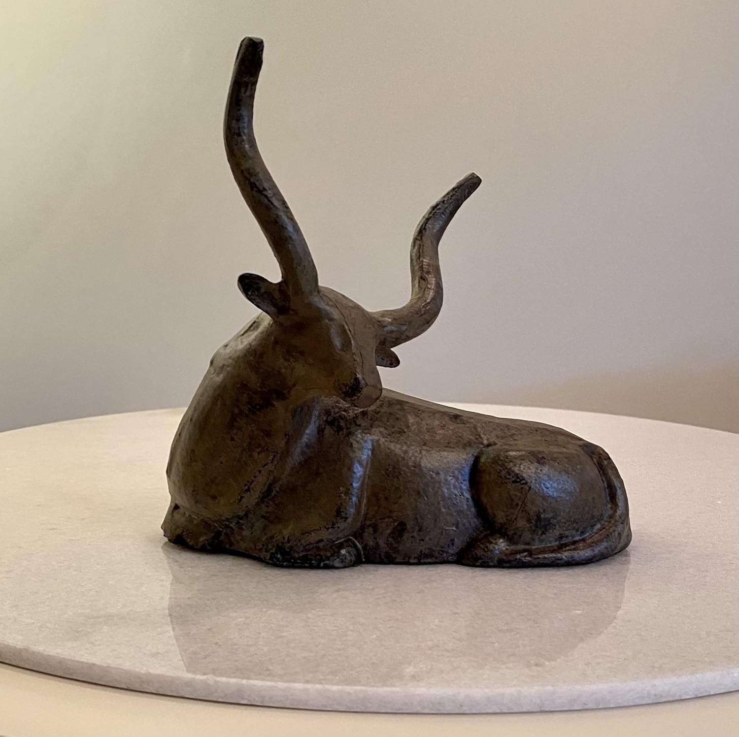 Amazon.com: Decorative Aluminum Sitting Bull Figure Statue (DH4007B ...