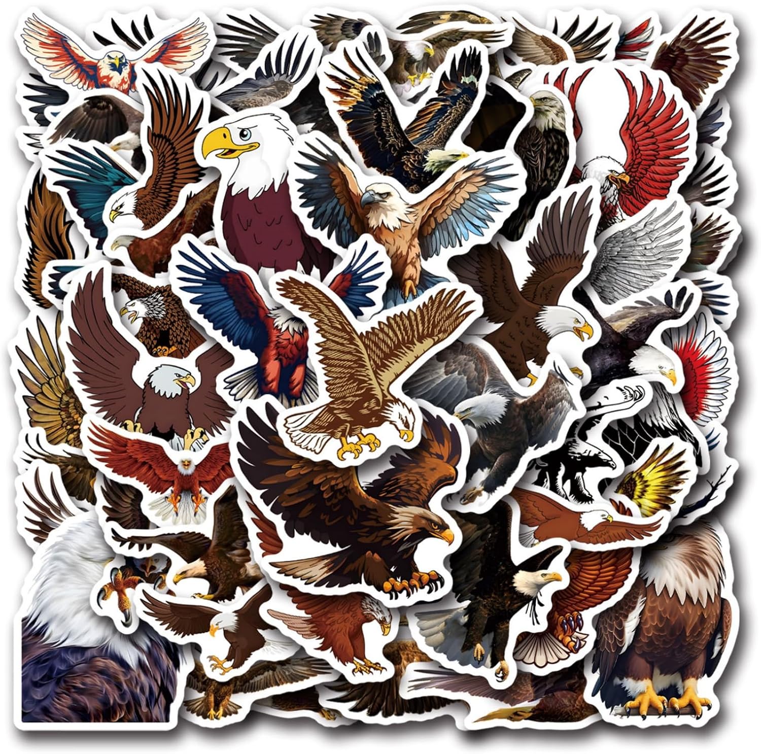 Amazon.com: Eagle Stickers for Kids Adults, 55pcs Cool Eagle Stickers ...