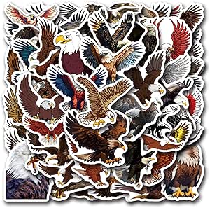 Amazon.com: Eagle Stickers for Kids Adults, 55pcs Cool Eagle Stickers ...