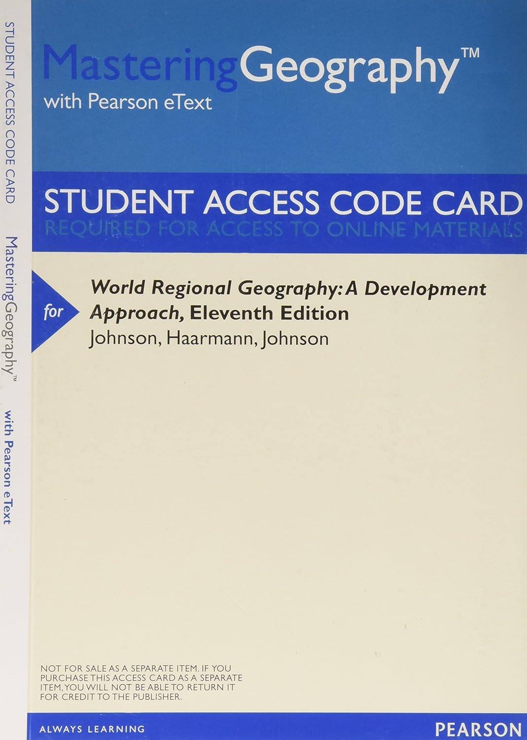 MasteringGeography with Pearson eText - ValuePack Access Card - for ...