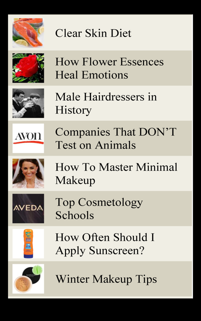 Beauty Lists - App on Amazon Appstore