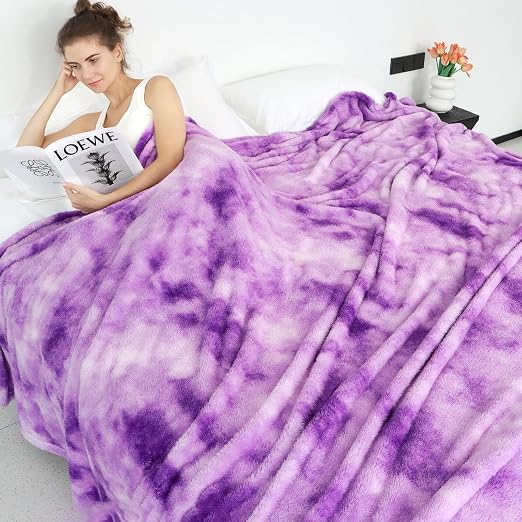 Amazon.com: obinsm Purple Soft Blanket - Fuzzy Throw Blankets for Women ...