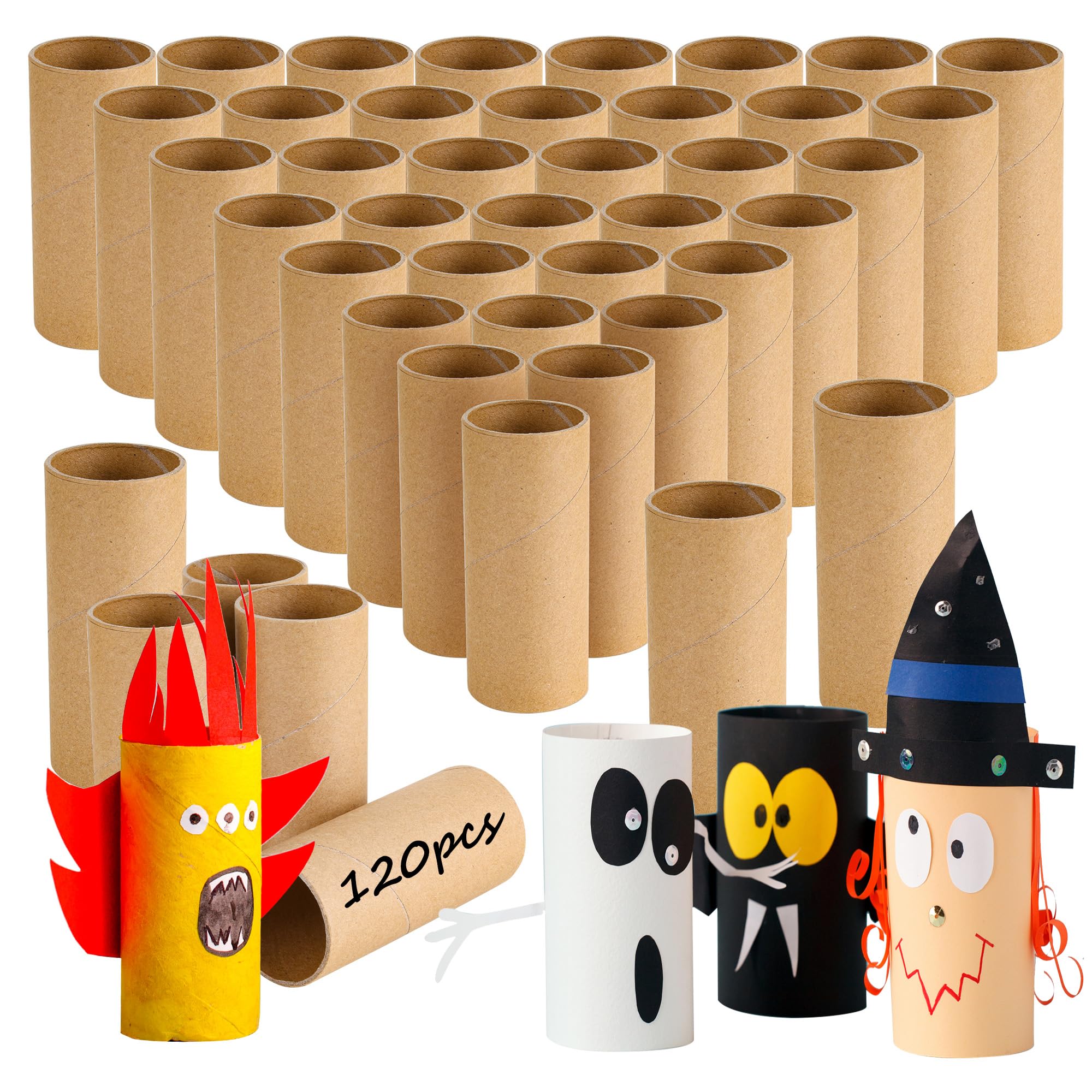 Amazon.com: GSHYMXT 120 Pack Craft Rolls,Thick Cardboard Tubes for ...