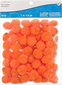 Amazon.com: 12 Packs: 80 ct. (960 Total) 1”; Orange Pom Poms by ...