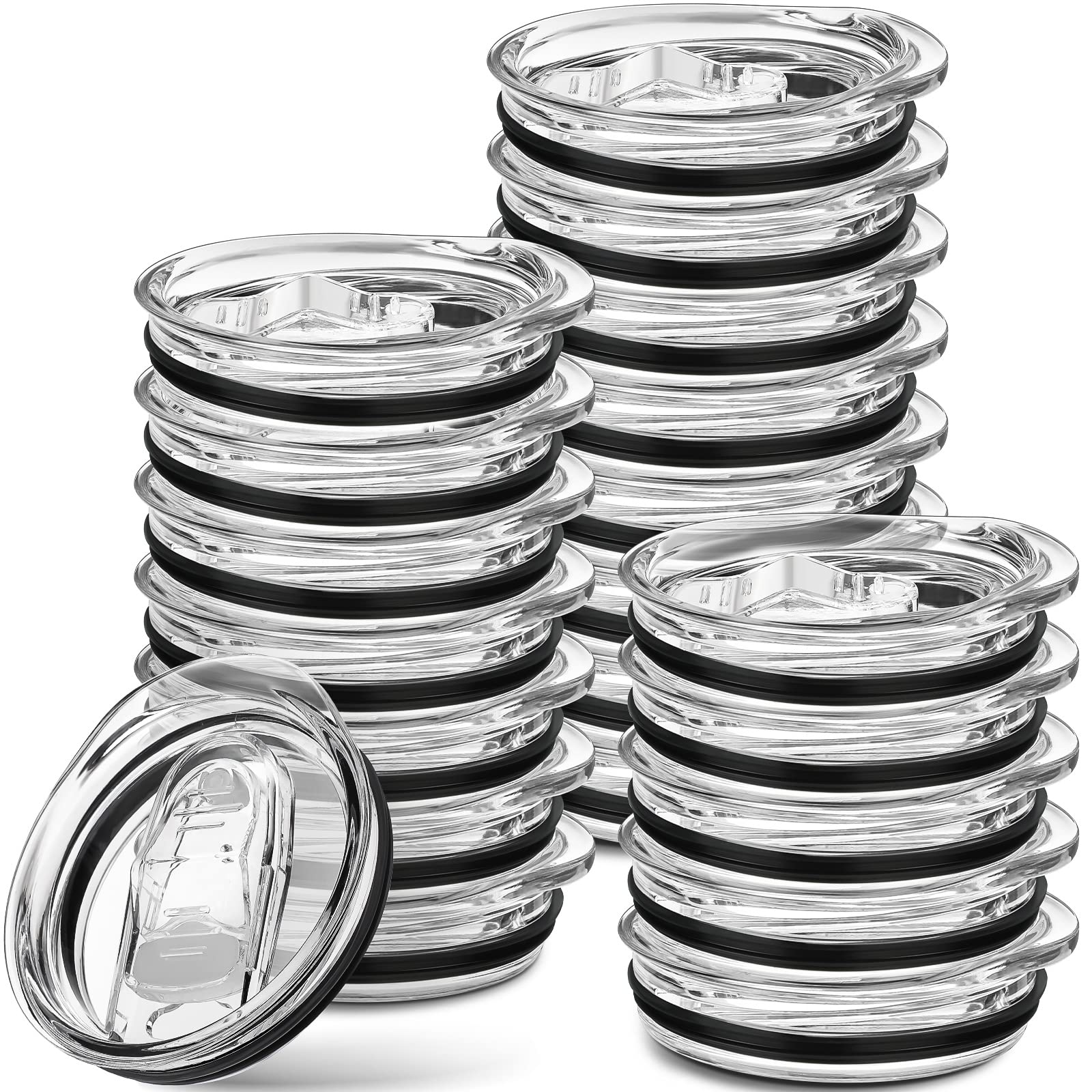 Nuogo 50 Pcs 20 oz Skinny Tumbler Replacement Lids Plastic Splash ...
