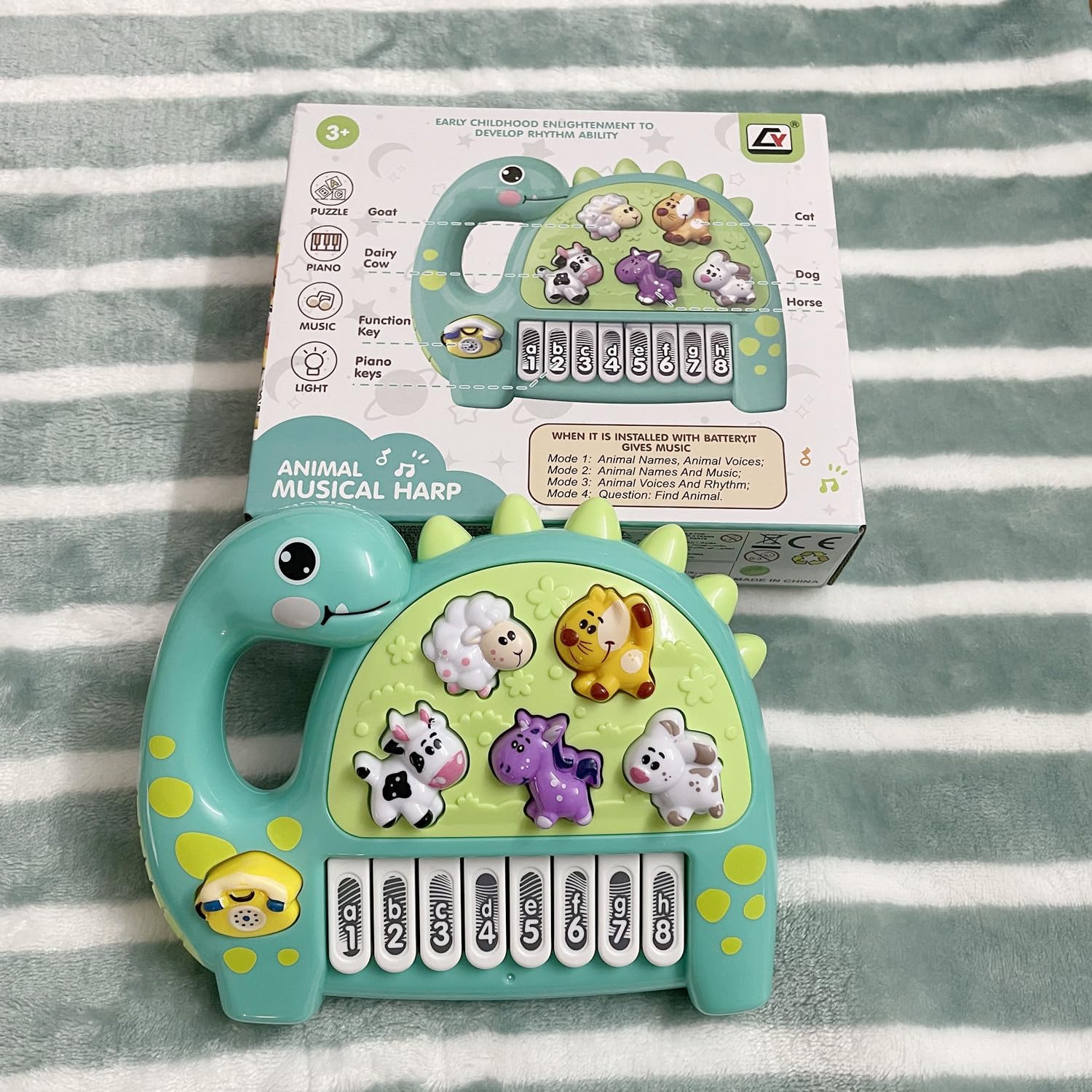 Snapklik.com : Baby Piano Drum Toy, 6-12 Months, Dinosaur Piano ...