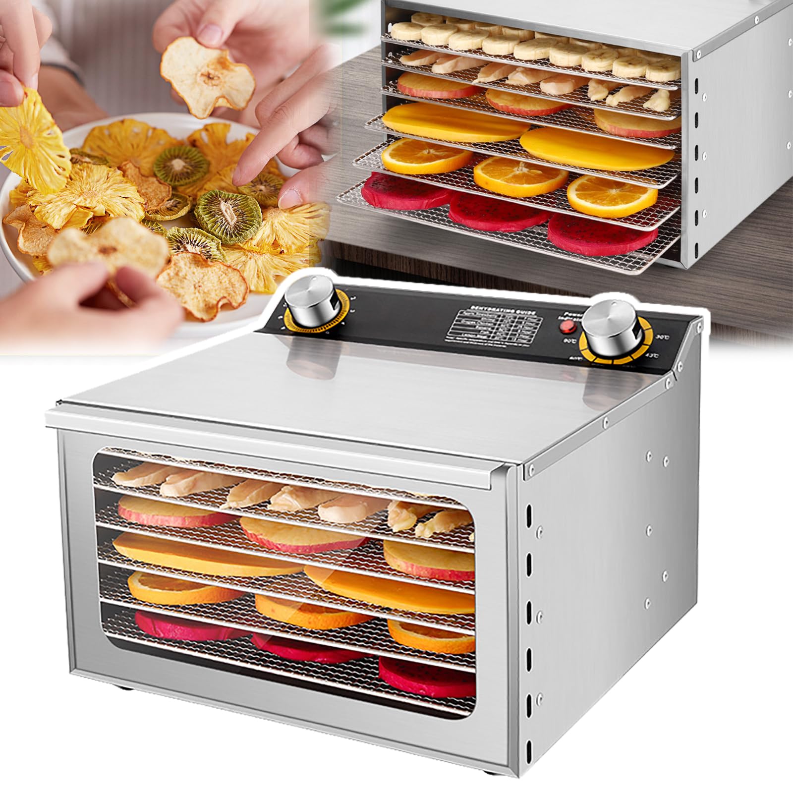 400W Freeze Dryer, Freeze Drying Machine, 6/8/12 Layers + Time Setting ...