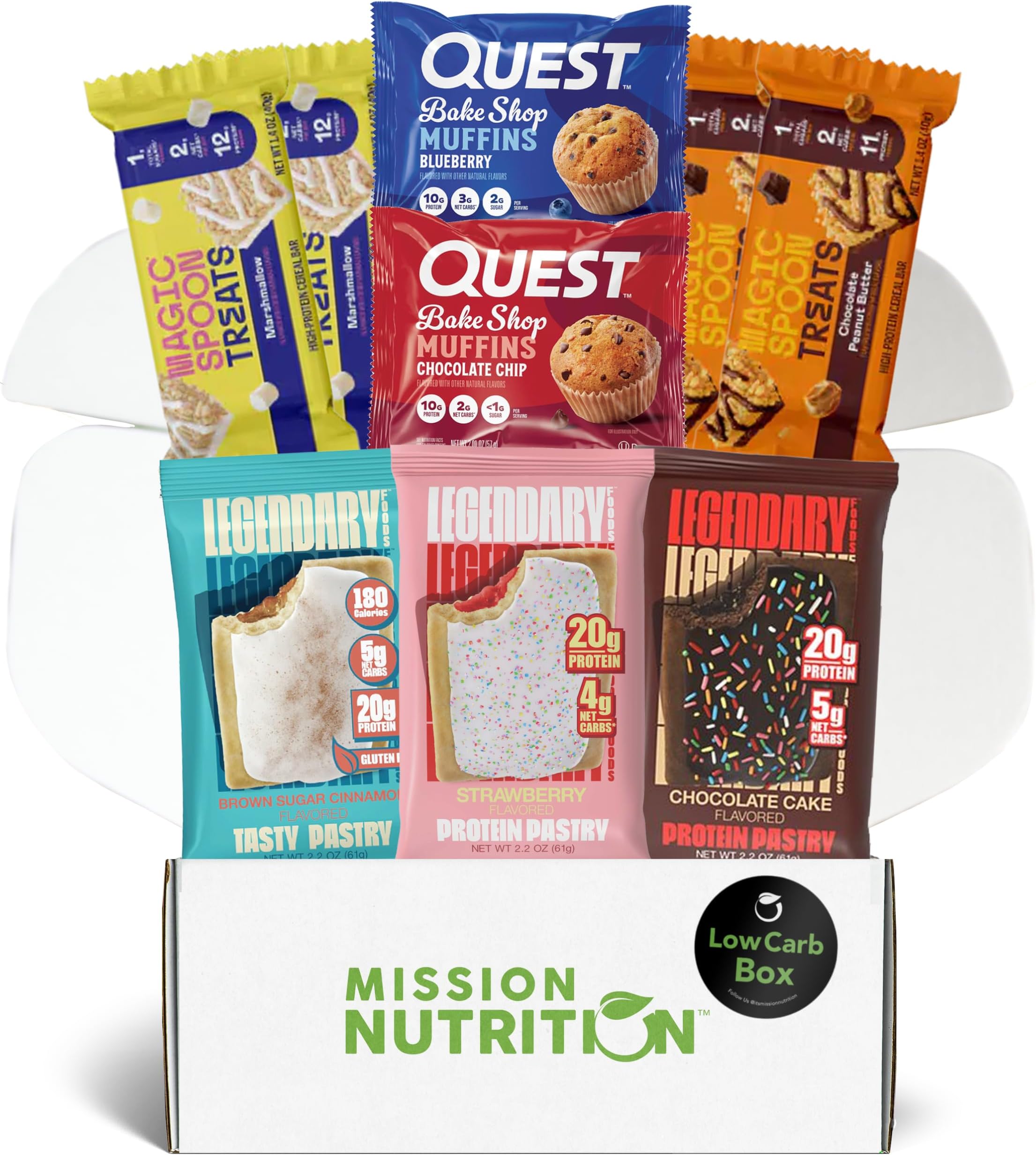 Amazon.com : Mission Nutrition Snack Box: Protein Pastry, Muffins ...