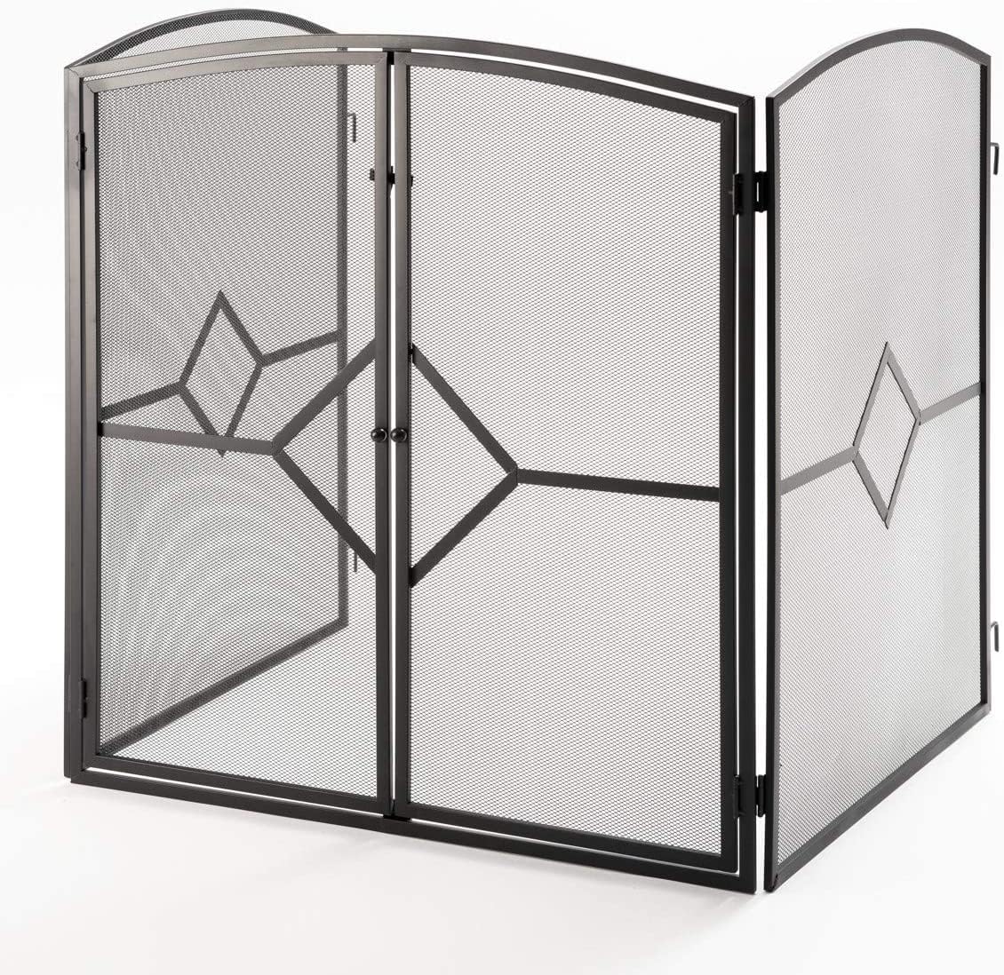 Crannog Heavy Duty Fire Guard Screen with Front Door, Features Back ...