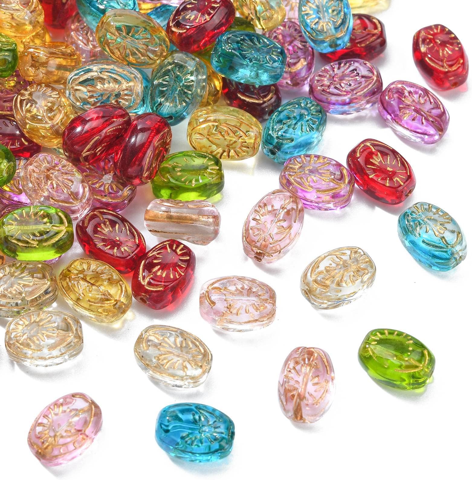 Amazon.com: Beadthoven 48Pcs Assorted Bohemia Acrylic Beads for Jewelry ...