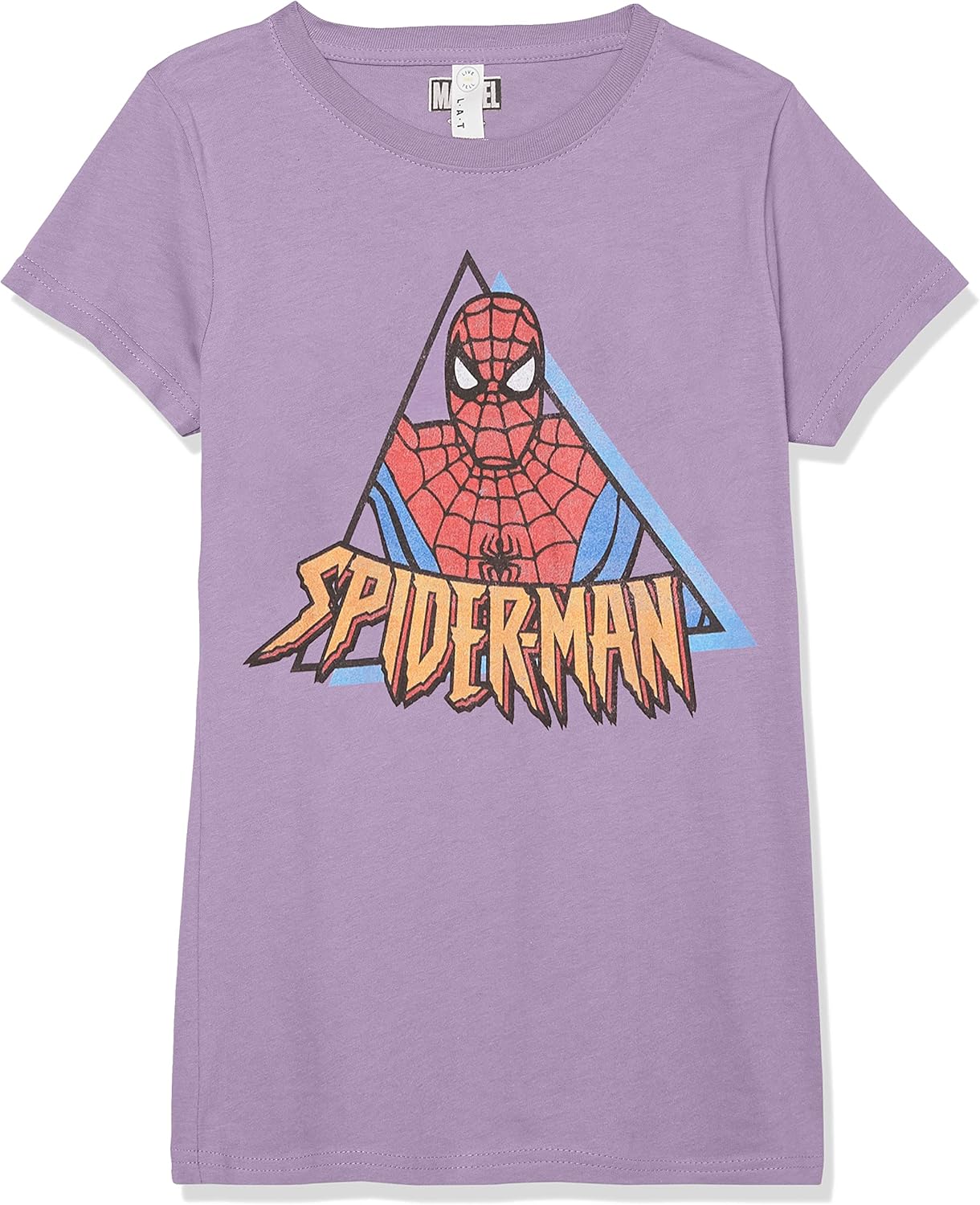 Amazon.com: Marvel Girl's Spiderman Triangle T-Shirt : Clothing, Shoes ...