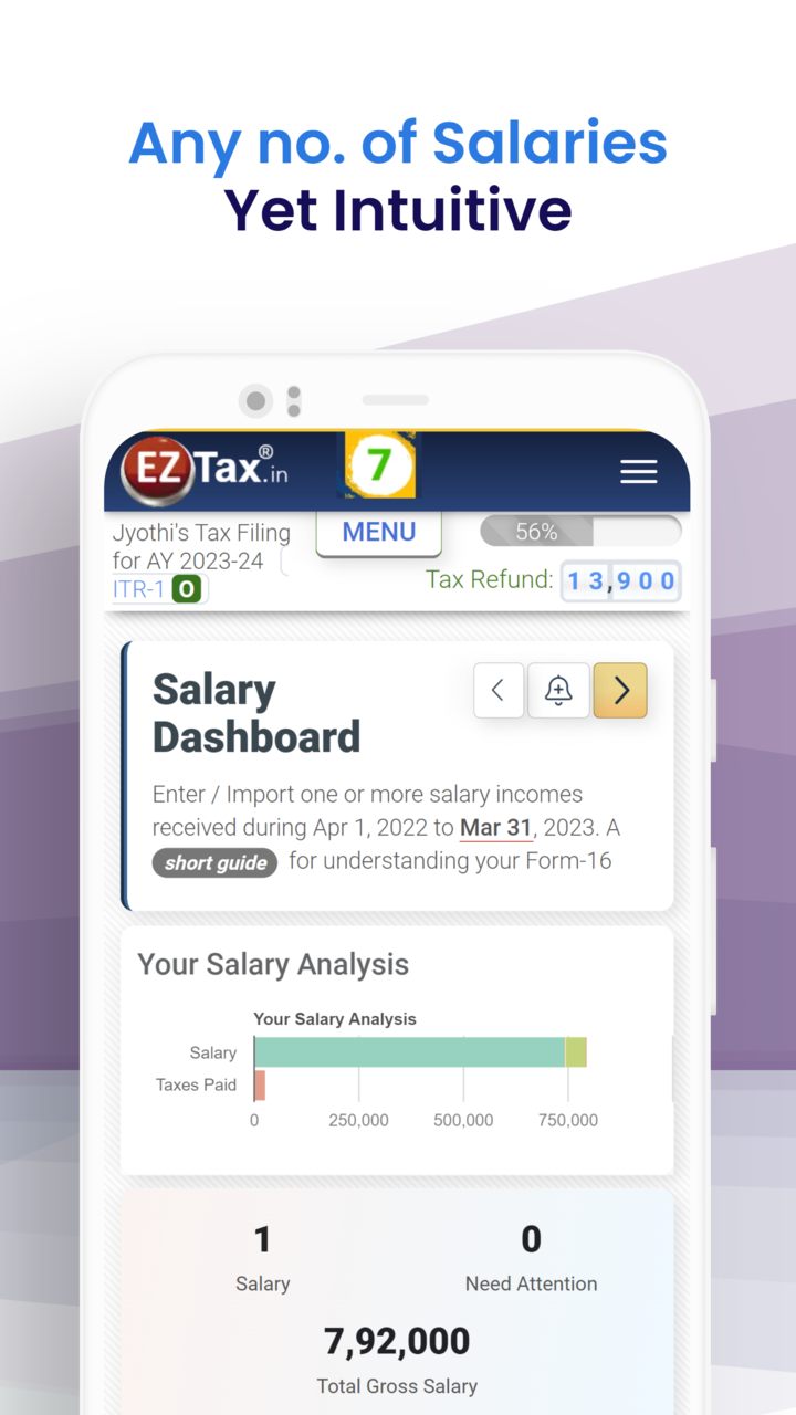 100% Free Income Tax Return, ITR e-Filing App. #1 Savings with Tax ...