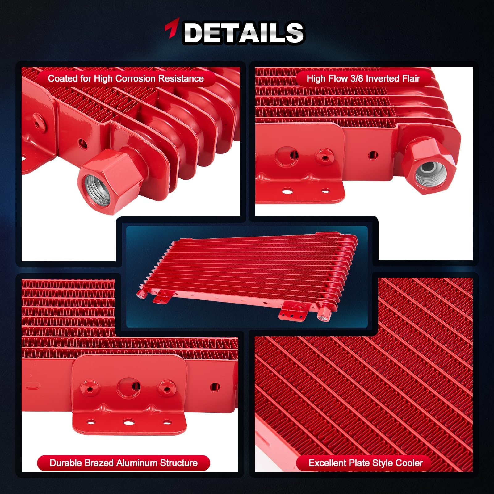 Snapklik.com : TEMSONE Low Pressure Drop Trans Cooler,40k Transmission ...