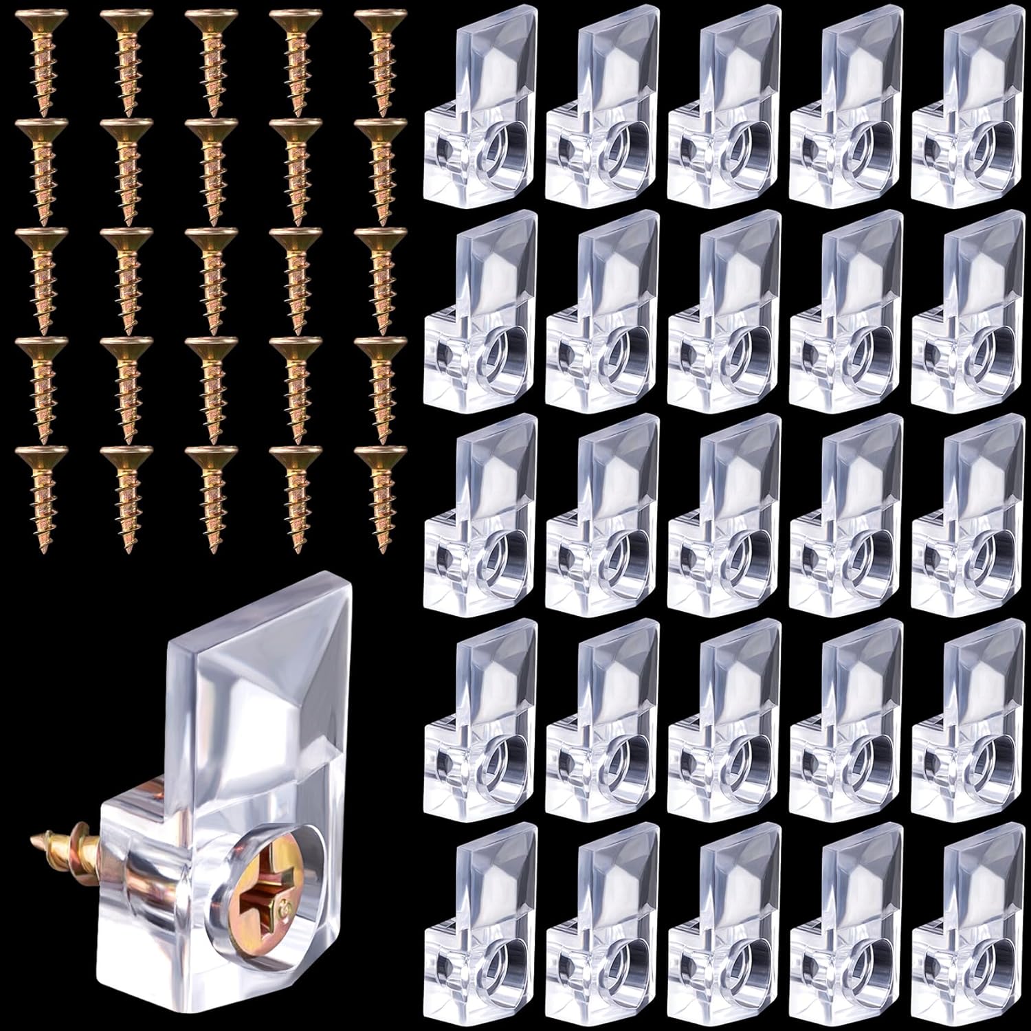 Amazon.com: CustomyLife 25 Sets of Mirror Holder Clips Plastic Glass ...