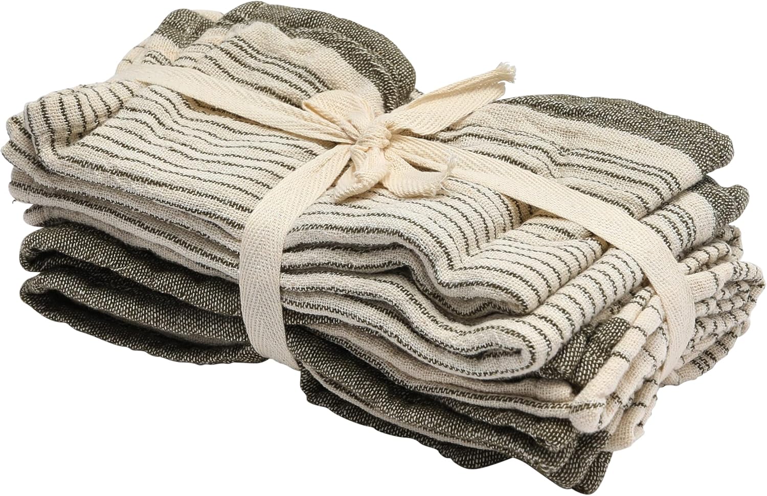 Amazon.com: Creative Co-Op Cotton Double Cloth, Set of 4, Olive Napkins ...