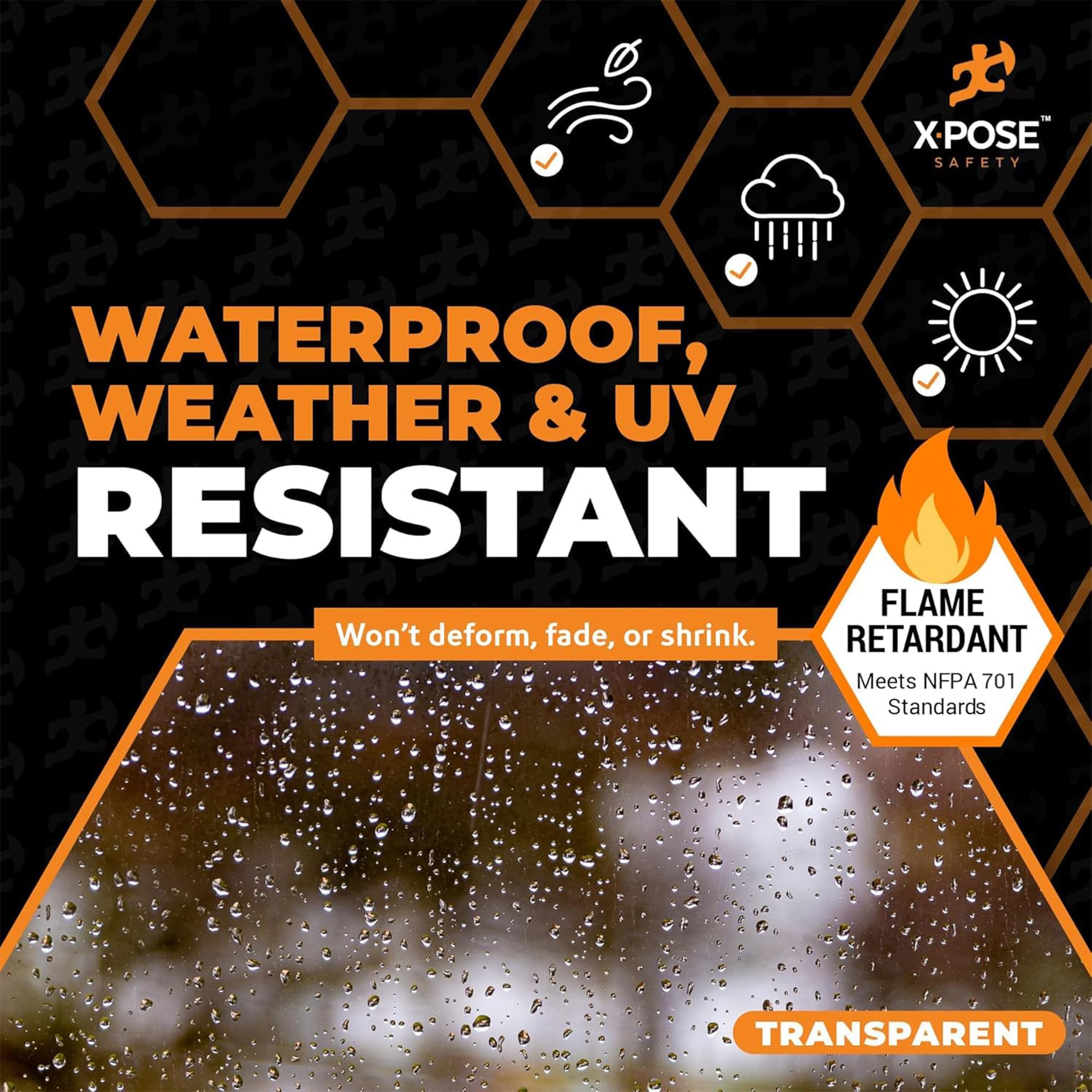 Snapklik.com : 10 X 20 Clear Vinyl Tarp - Fire Retardant 20 Mil Super ...