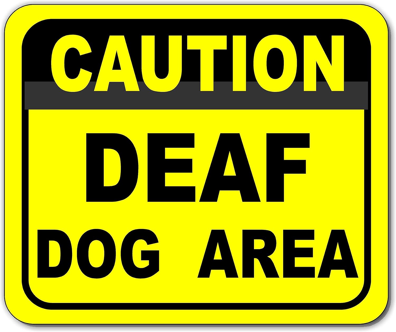 Amazon.com: Caution Deaf Dog Aluminum Composite Outdoor Sign 8.5" x10 ...