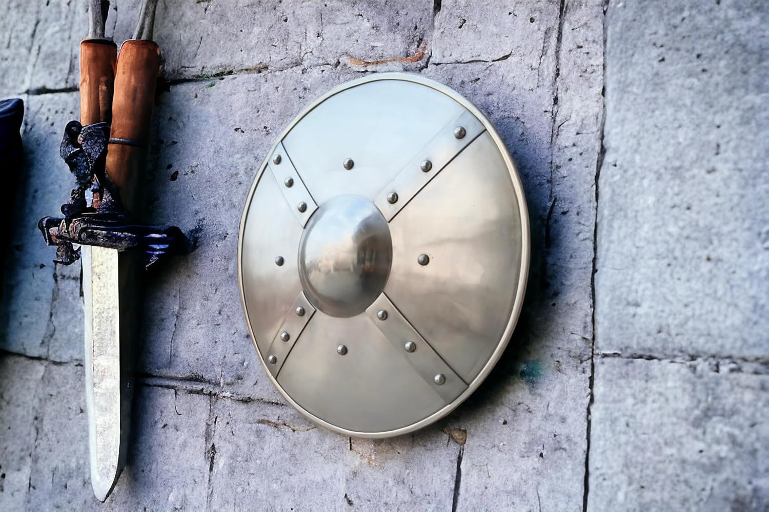 CANOGLOO Hand Made Shield Buckler 16 Gauge for Medieval Combat and Hema ...