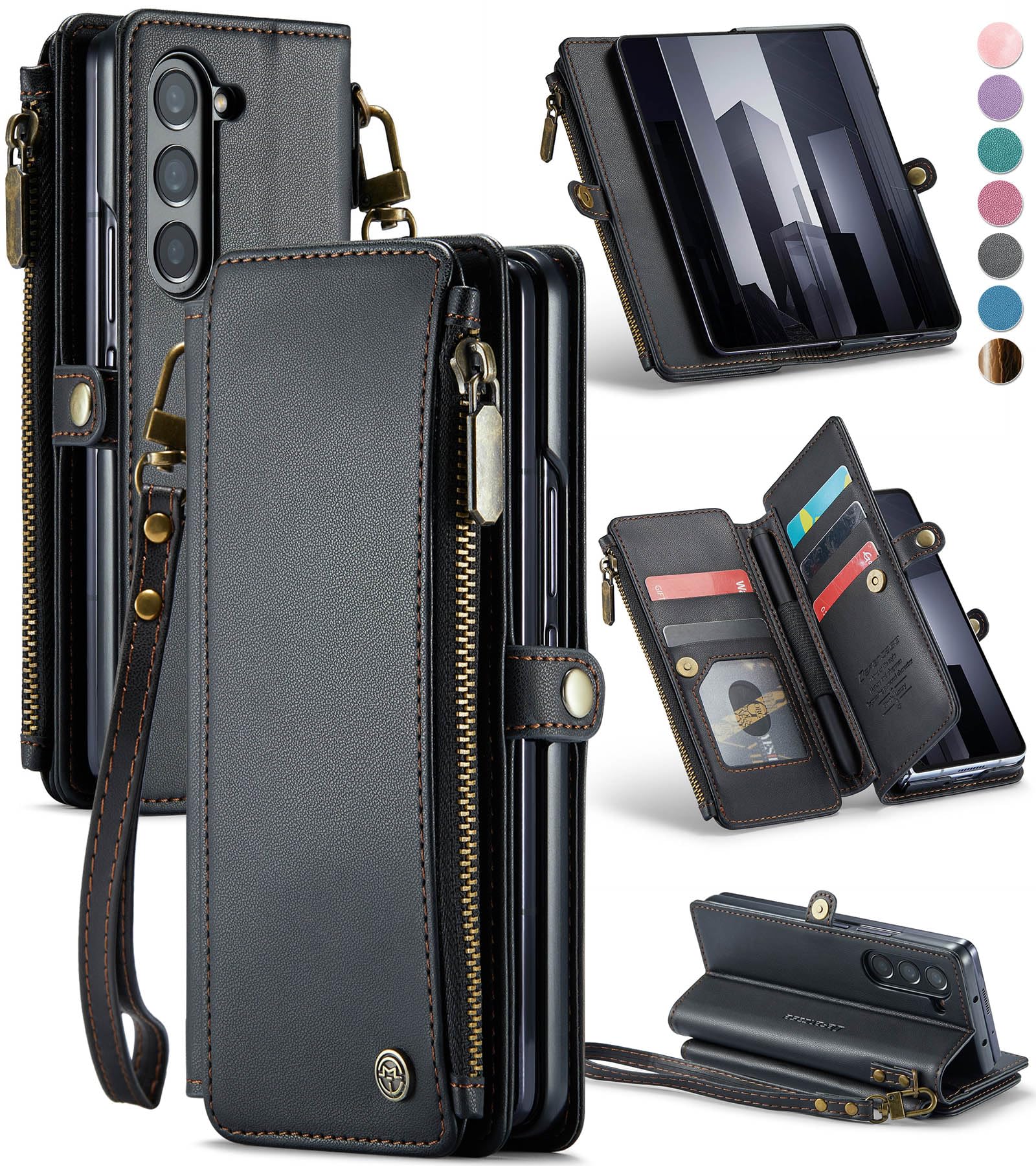 Amazon.com: Defencase Wallet Case Compatible with Samsung Galaxy Z Fold ...