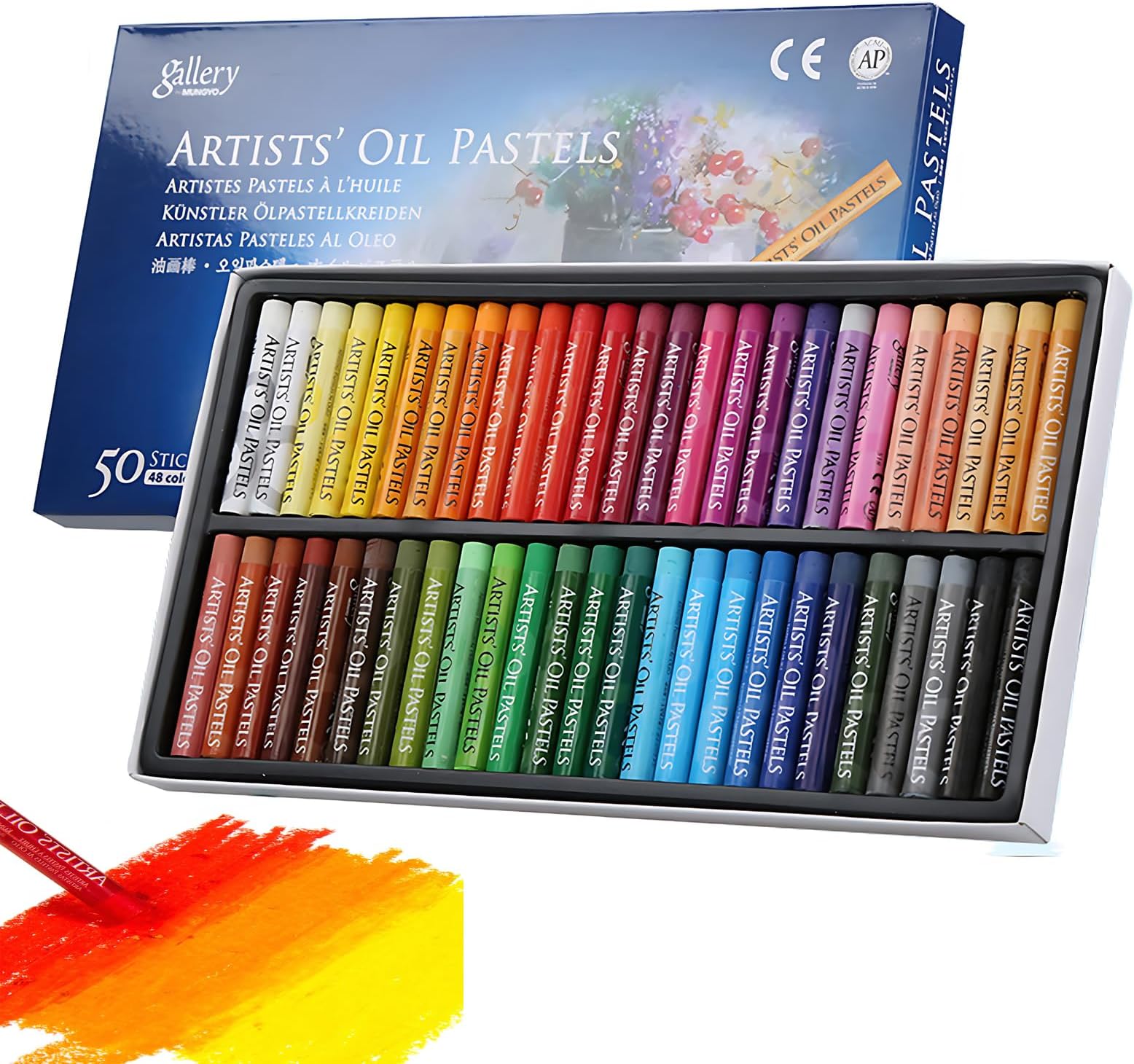 AIDIER 50 adet Çocuklar İçin Yumuşak Yağlı Pastel Seti, Çizim Pastel ...