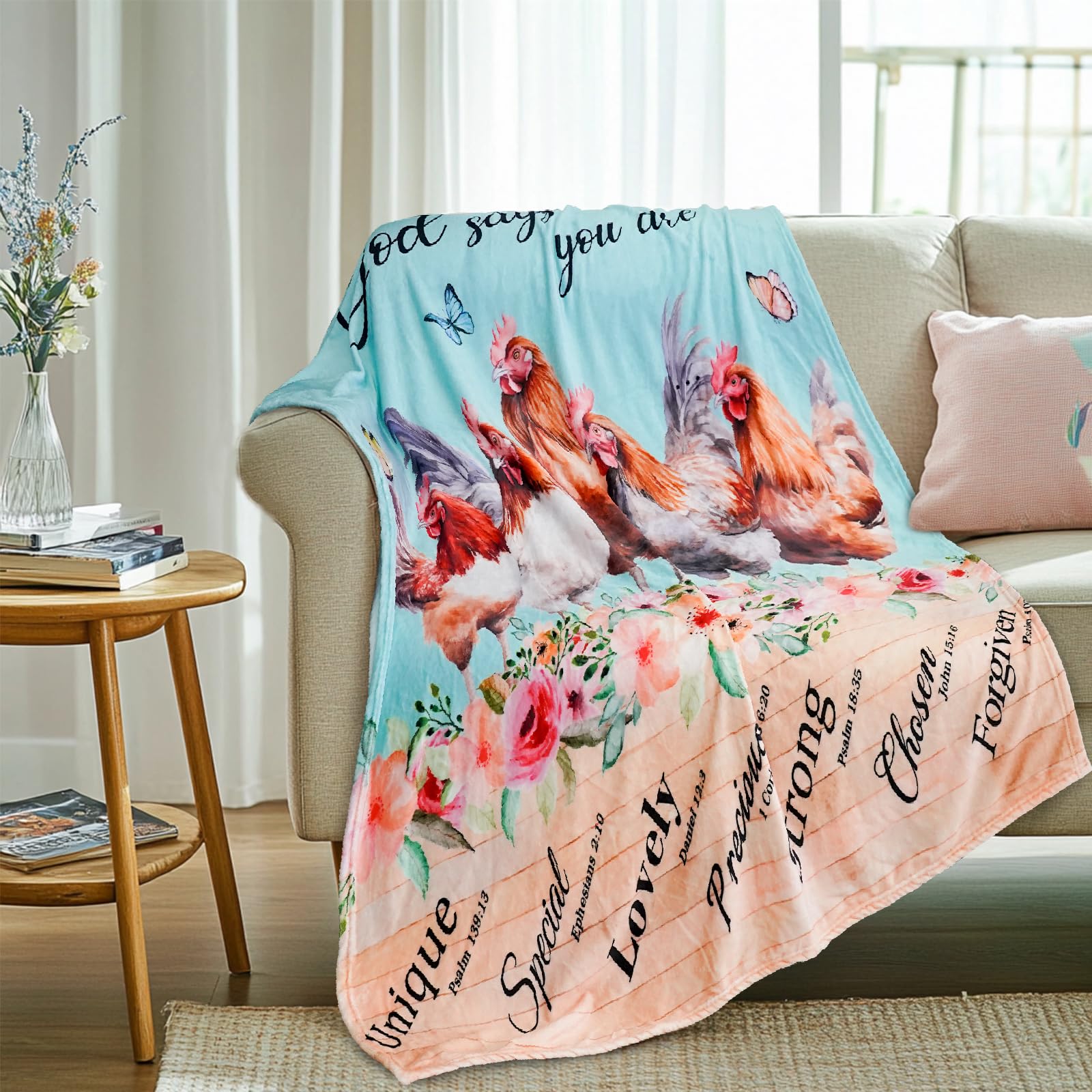 Amazon.com: Exacmos Chicken Blanket Chicken Gifts 50"*60" Flannel ...