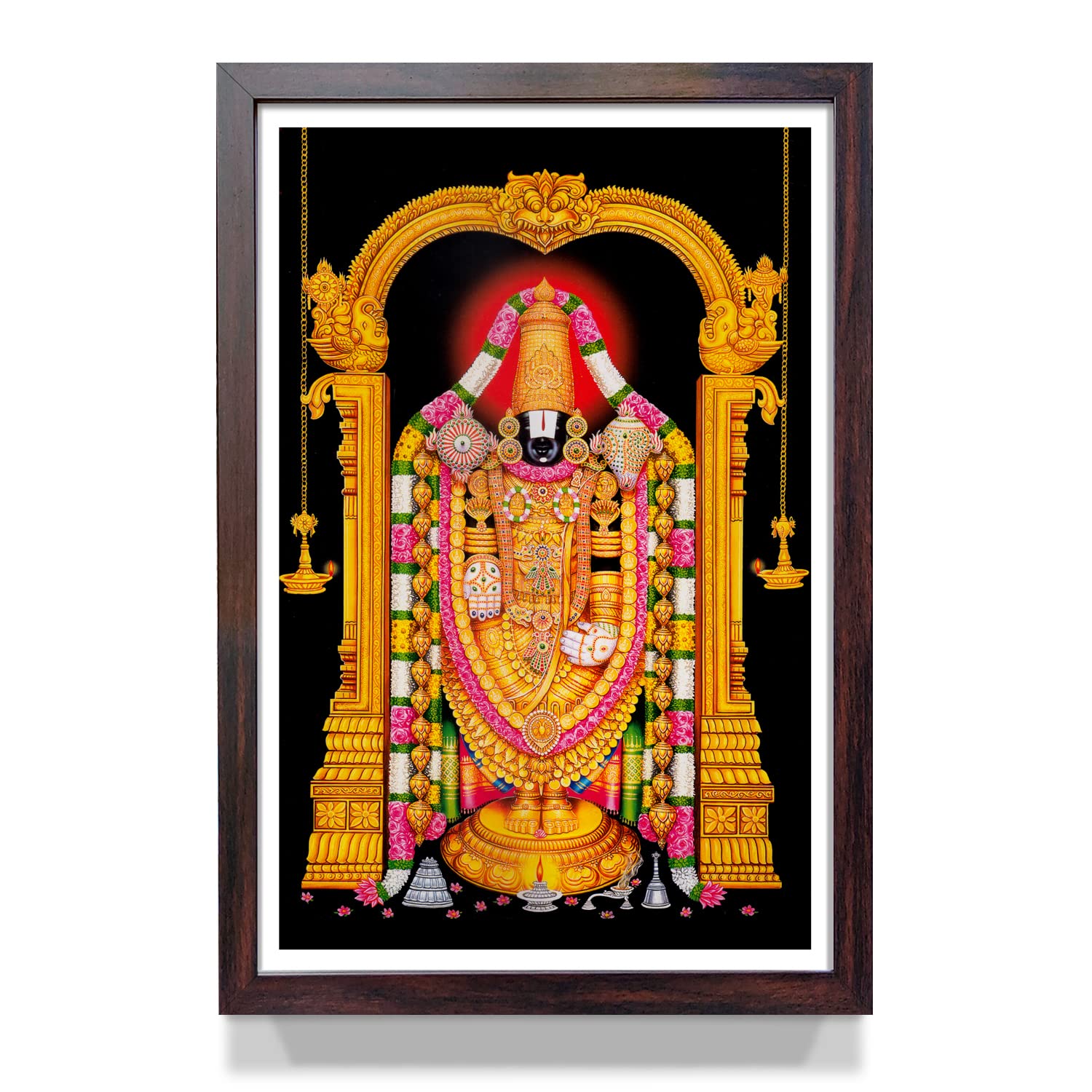 WhatsYourPrint Tirupati Balaji Lord Venkateswara Religious Wood Photo ...