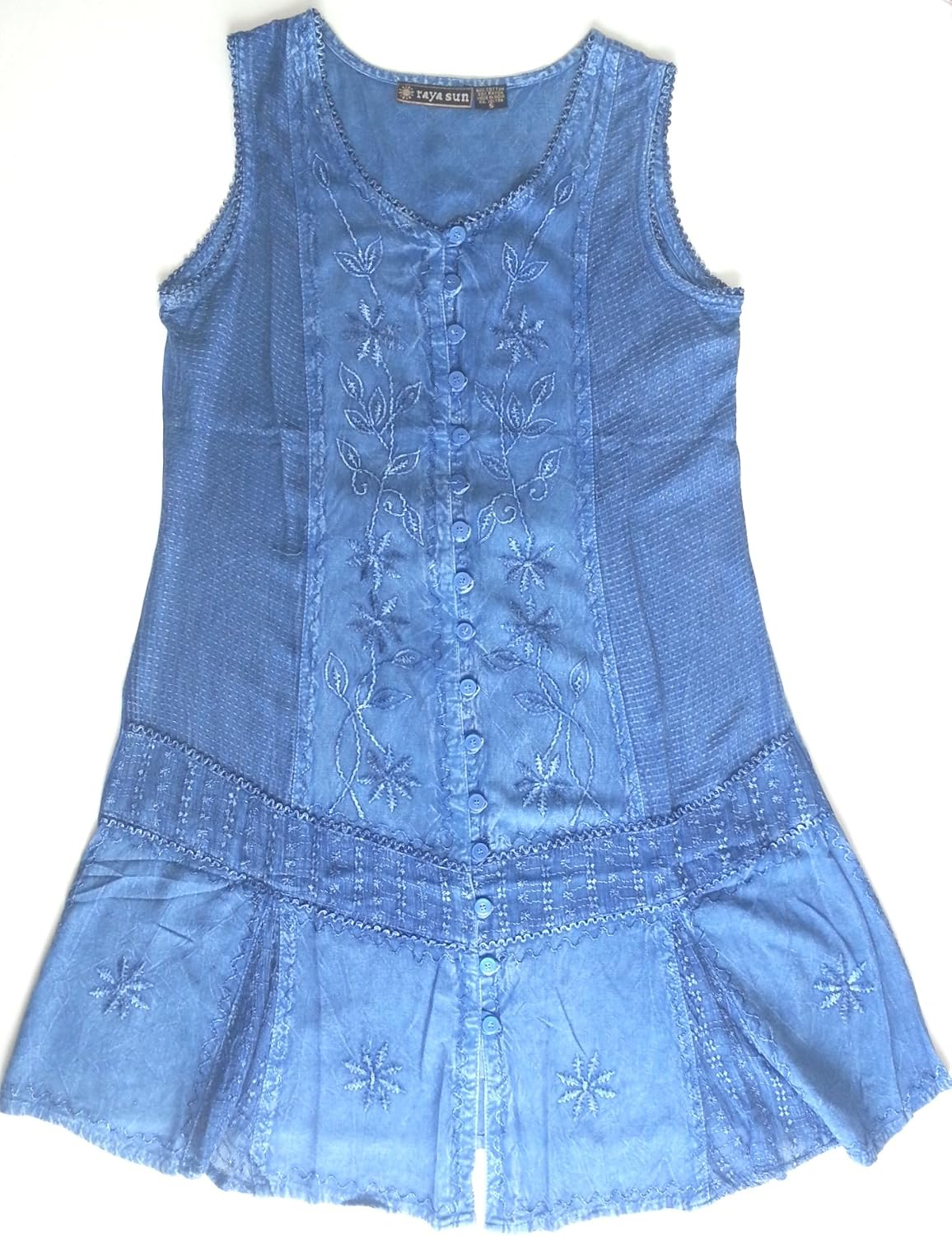 Raya Sun Indigo Dye Dress SM at Amazon Women’s Clothing store