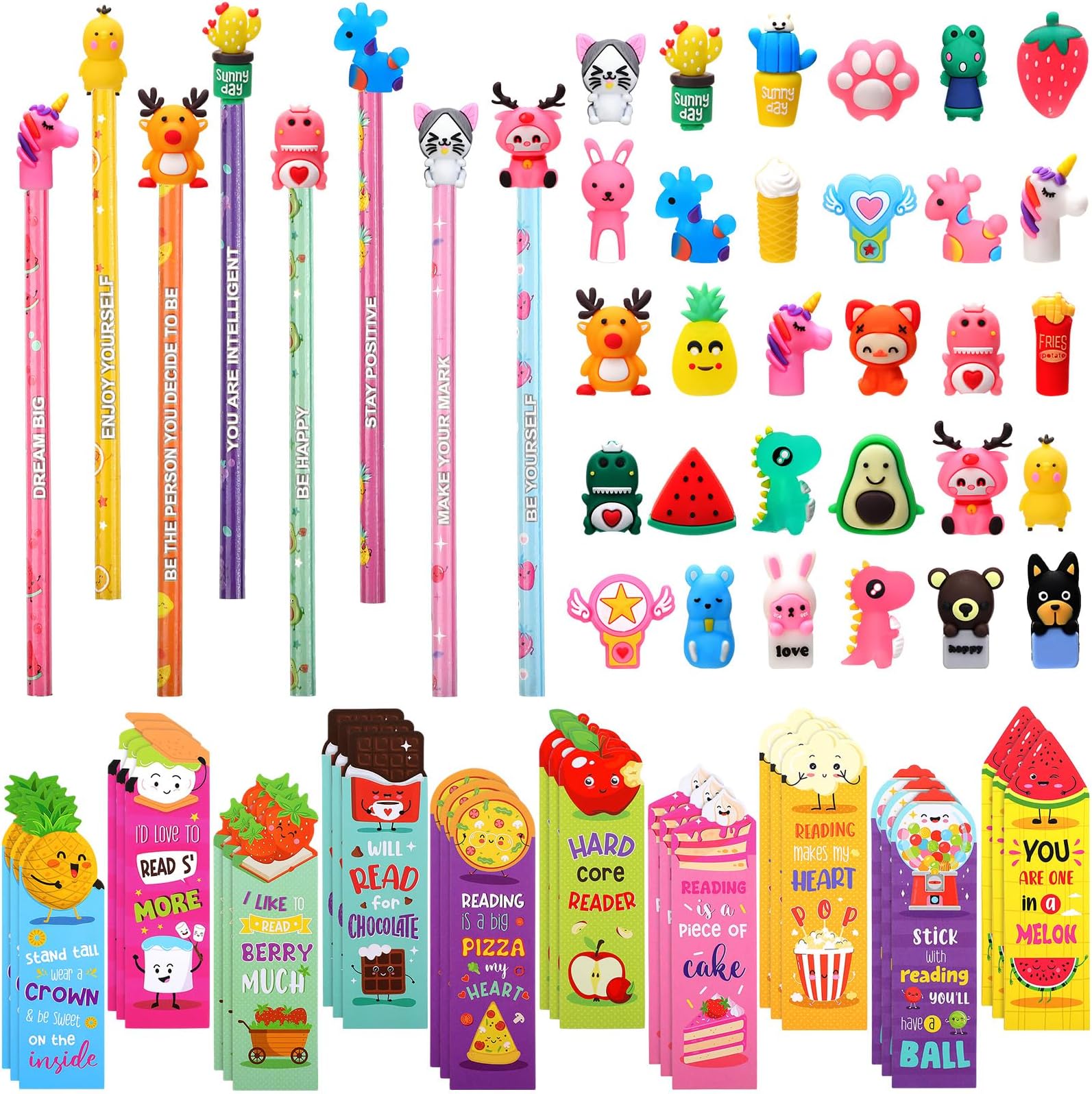Amazon.com: 128 Pcs Inspirational Scented Pencils with Cartoon Pencil ...
