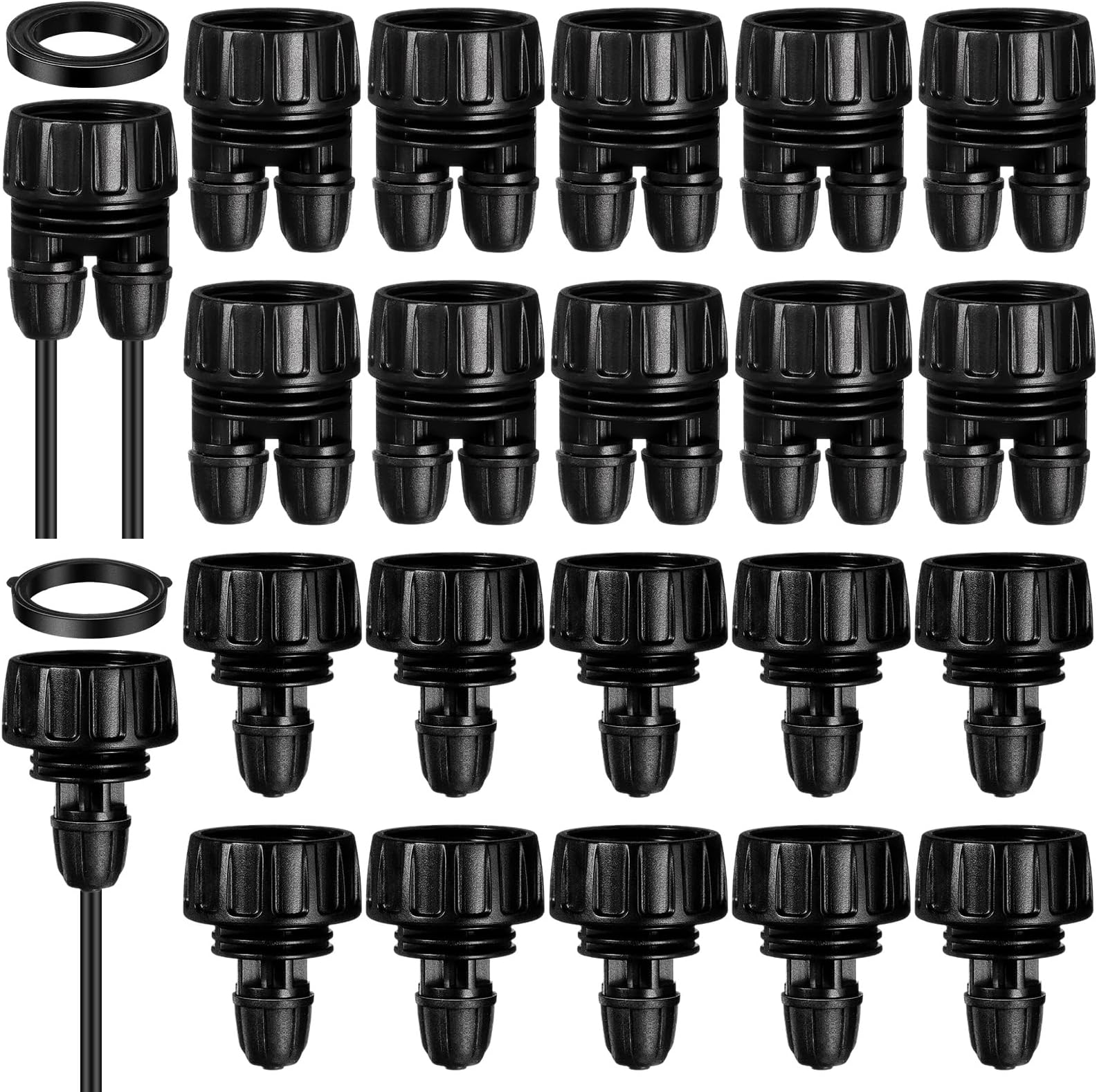 Amazon.com : Glooglitter 20 PCS 3/4 to 1/4 Inch Drip Irrigation Tubing ...