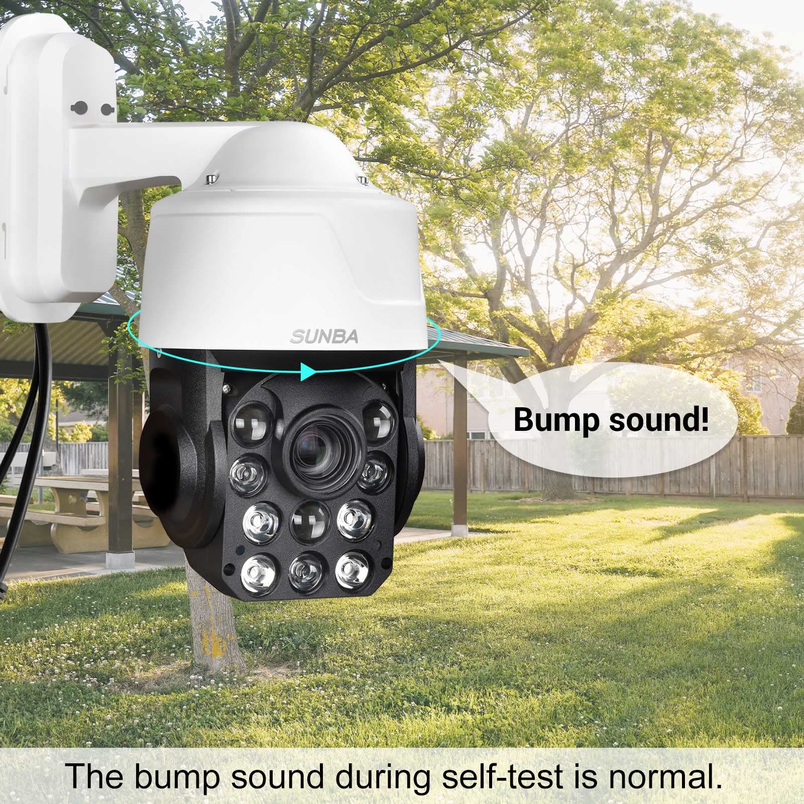 Buy SUNBA 4K PTZ Camera Outdoor, IP PoE+ Security Dome Camera, 20X ...