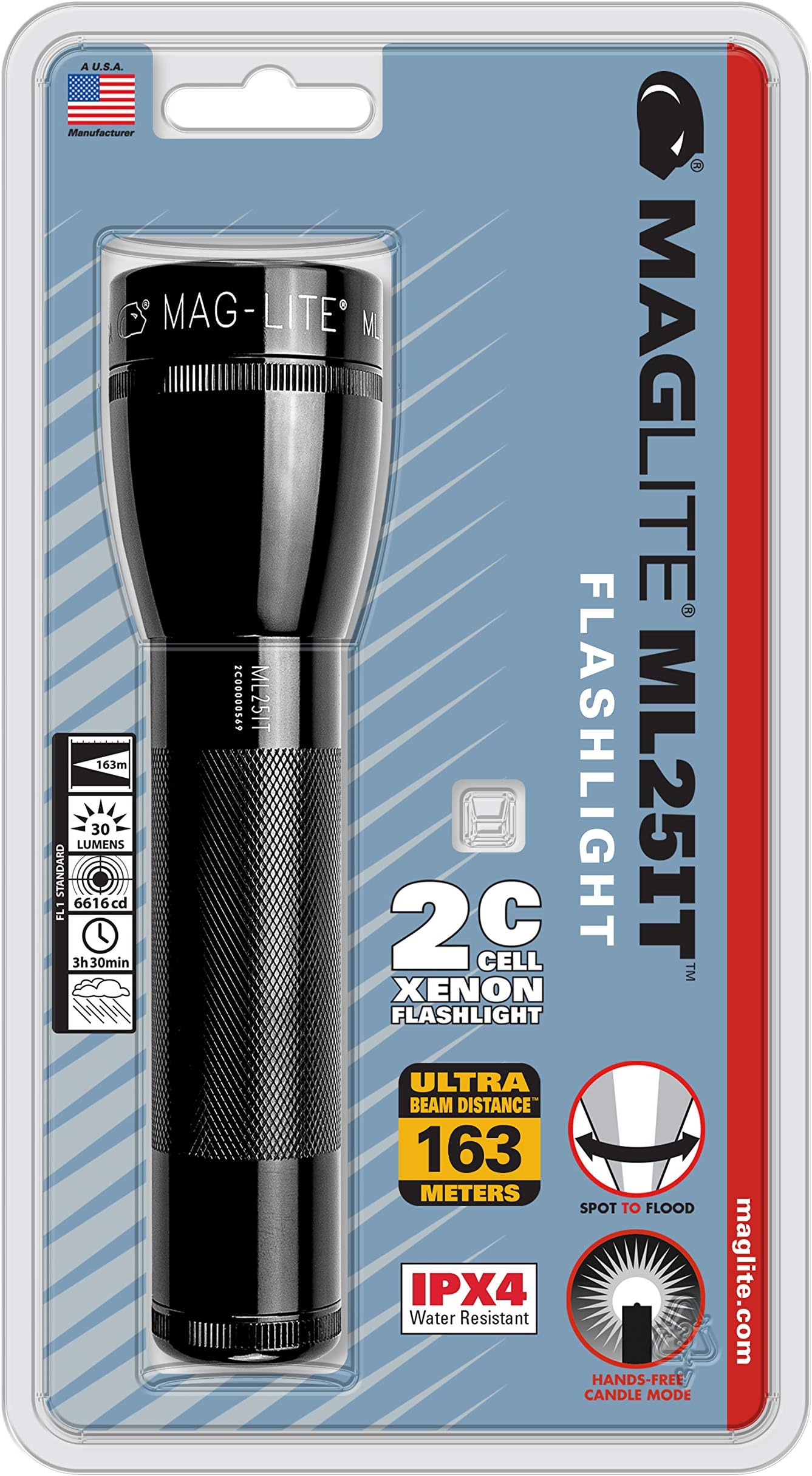 Maglite Heavy-Duty Incandescent 2-Cell D Flashlight in Display Box ...