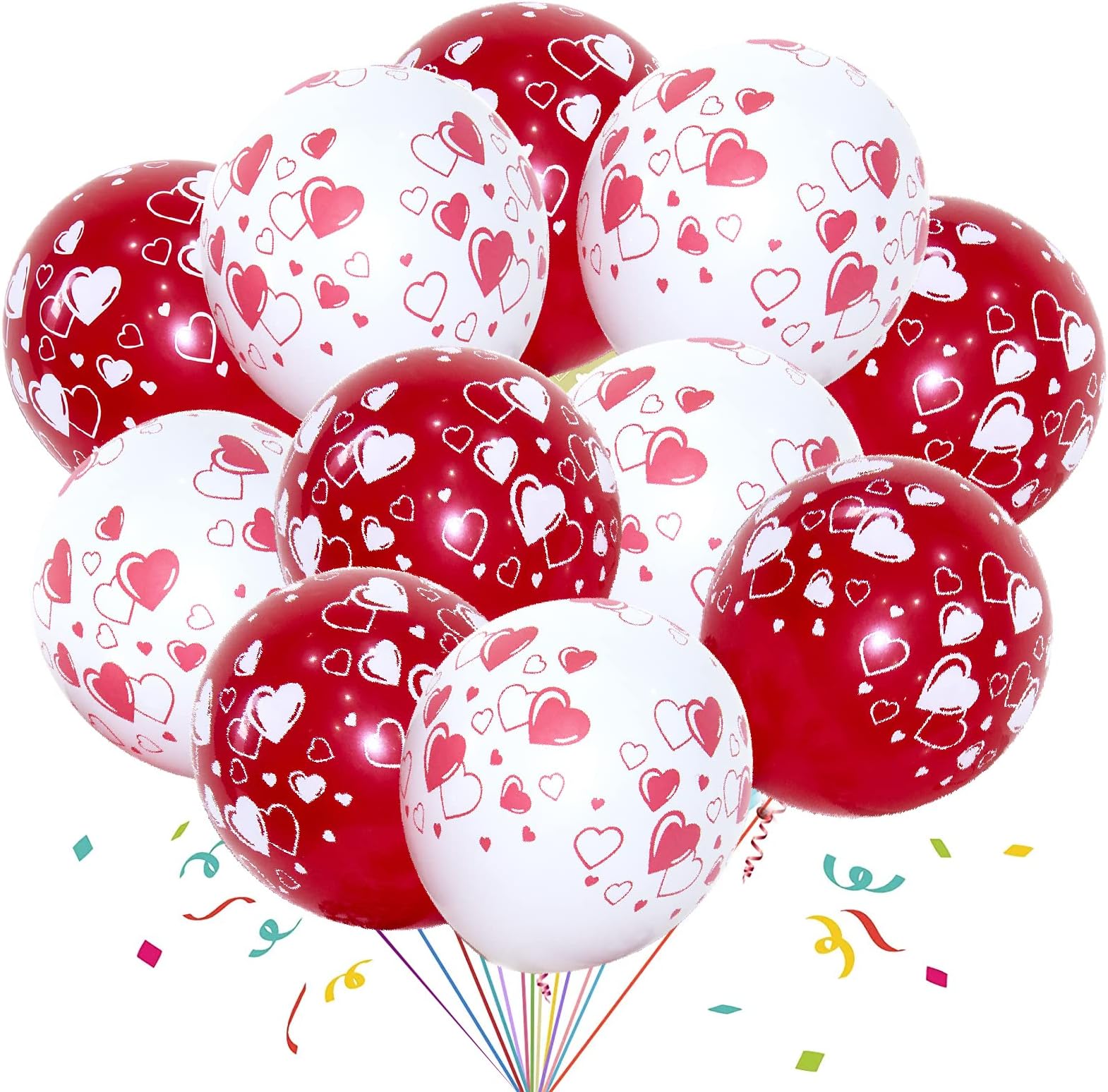 COOLBABY 5 Pieces Red Heart Party Balloons, One Size: Buy Online at ...