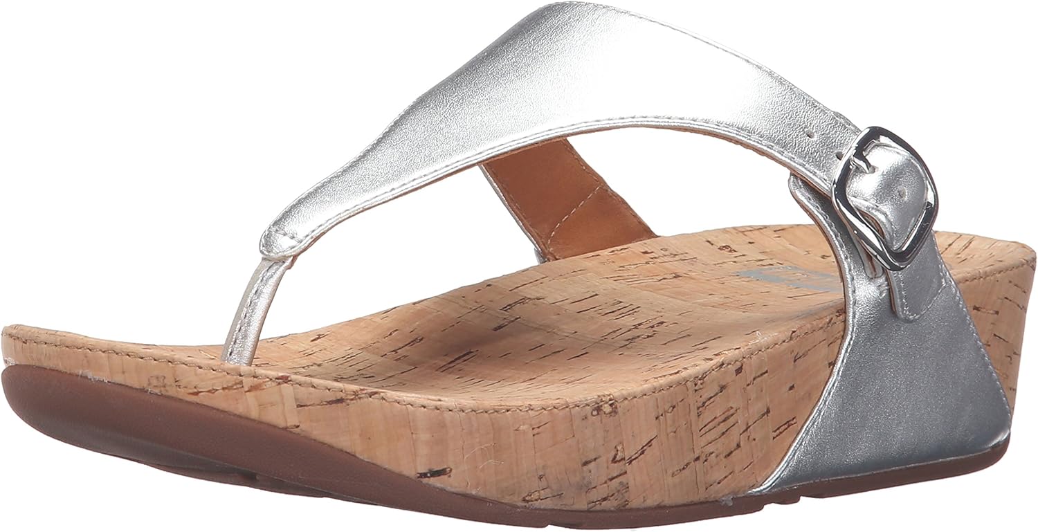 Amazon.com | FitFlop Women's The Skinny Flip Flop, Silver, 11 M US ...