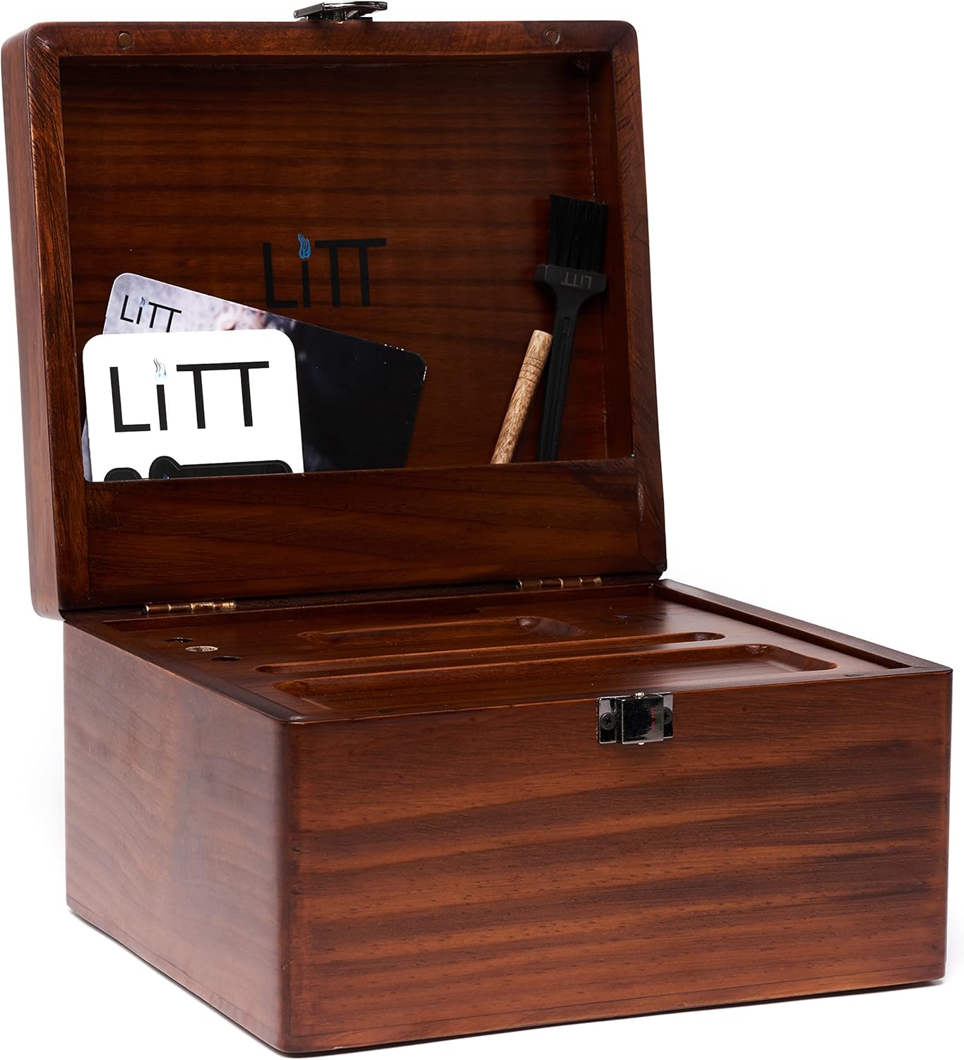 LITT – Large Stash Rolling Box – Natural Wood Smoking Accessories ...