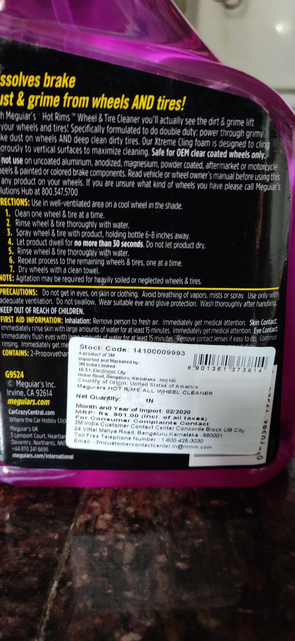 MEGUIAR'S Hot Rims All Wheel & Tire Cleaner : Amazon.in: Car & Motorbike