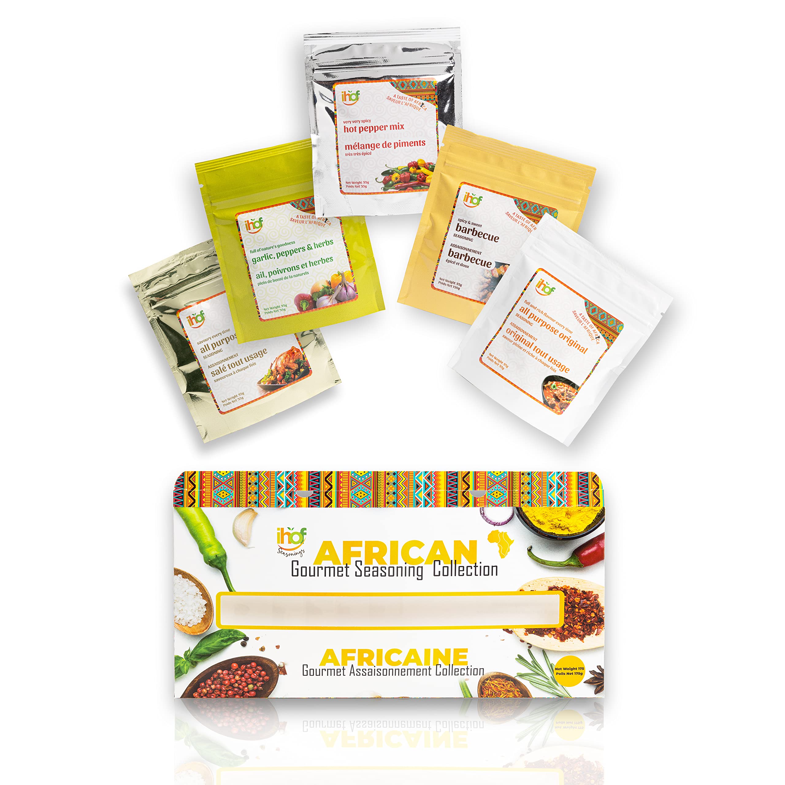 Buy IHOF African Gourmet Seasoning Starter/Gift Set-5x 35g Blends Multi ...