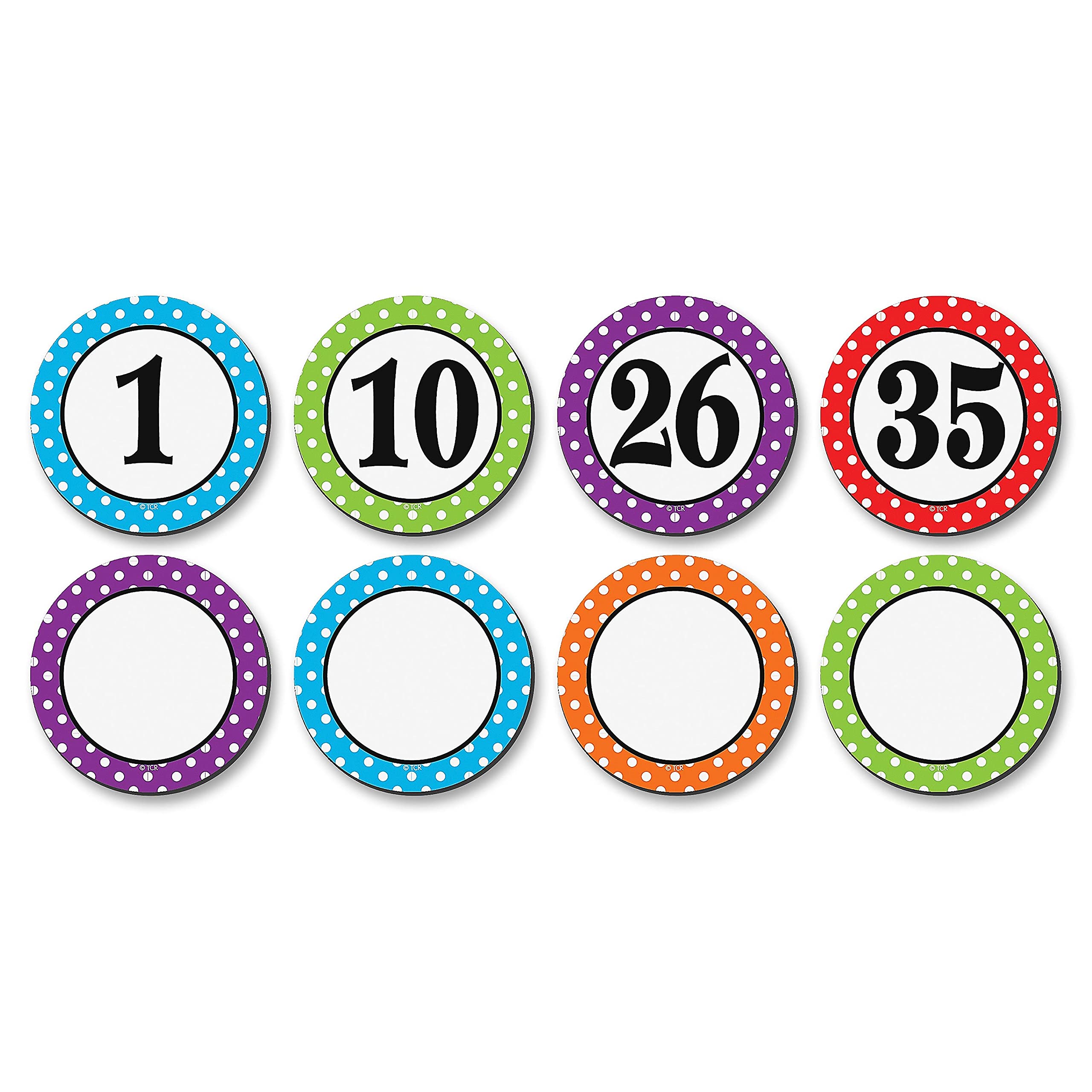 Polka Dot Numbers Magnetic Teacher Supplies Magnetic Polka Dot Numbers ...