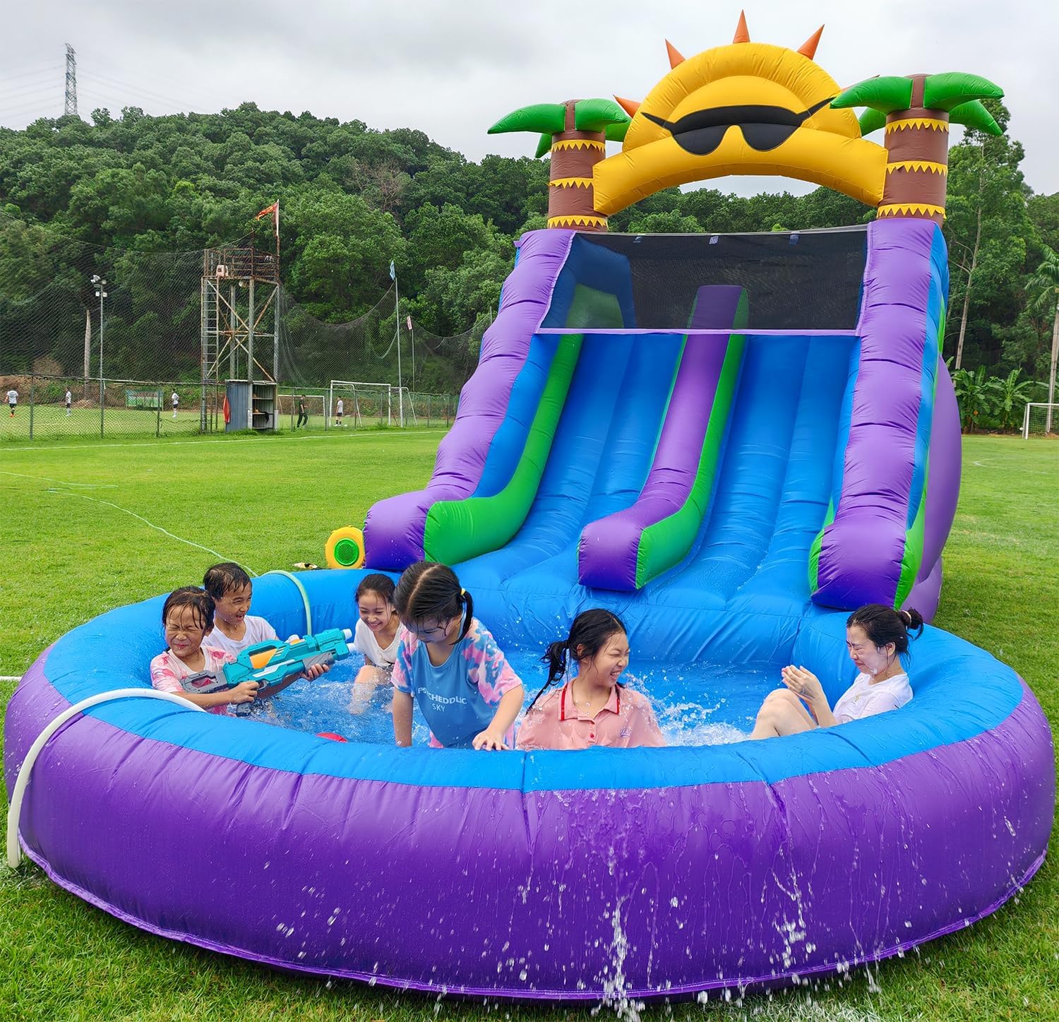 Amazon.com: 26FT(L) Commercial Grade Water Slide for Kids Adults, w ...
