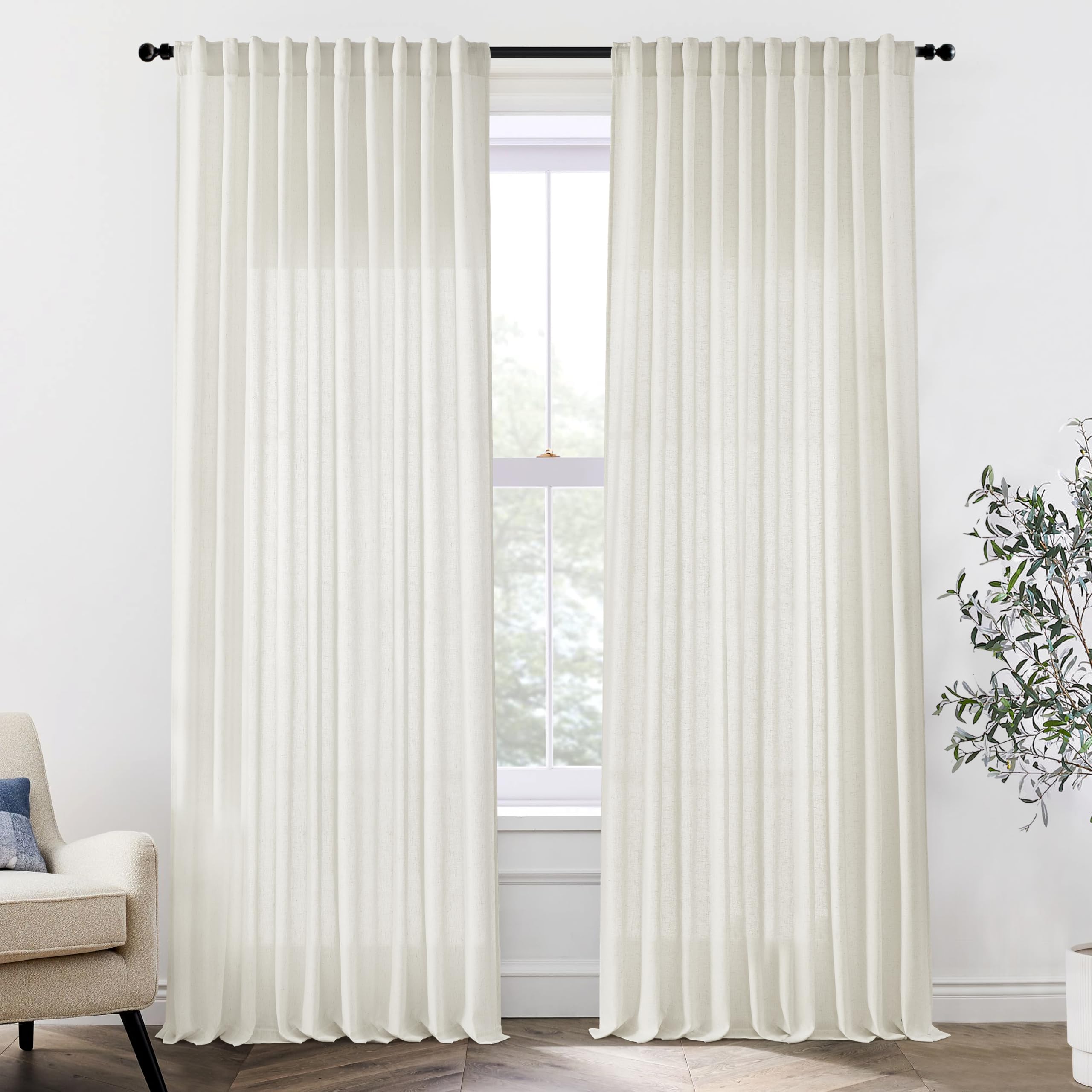 Extra Wide Curtains 70 In Width for 60 & 72 Inch Window,Pleated Back ...