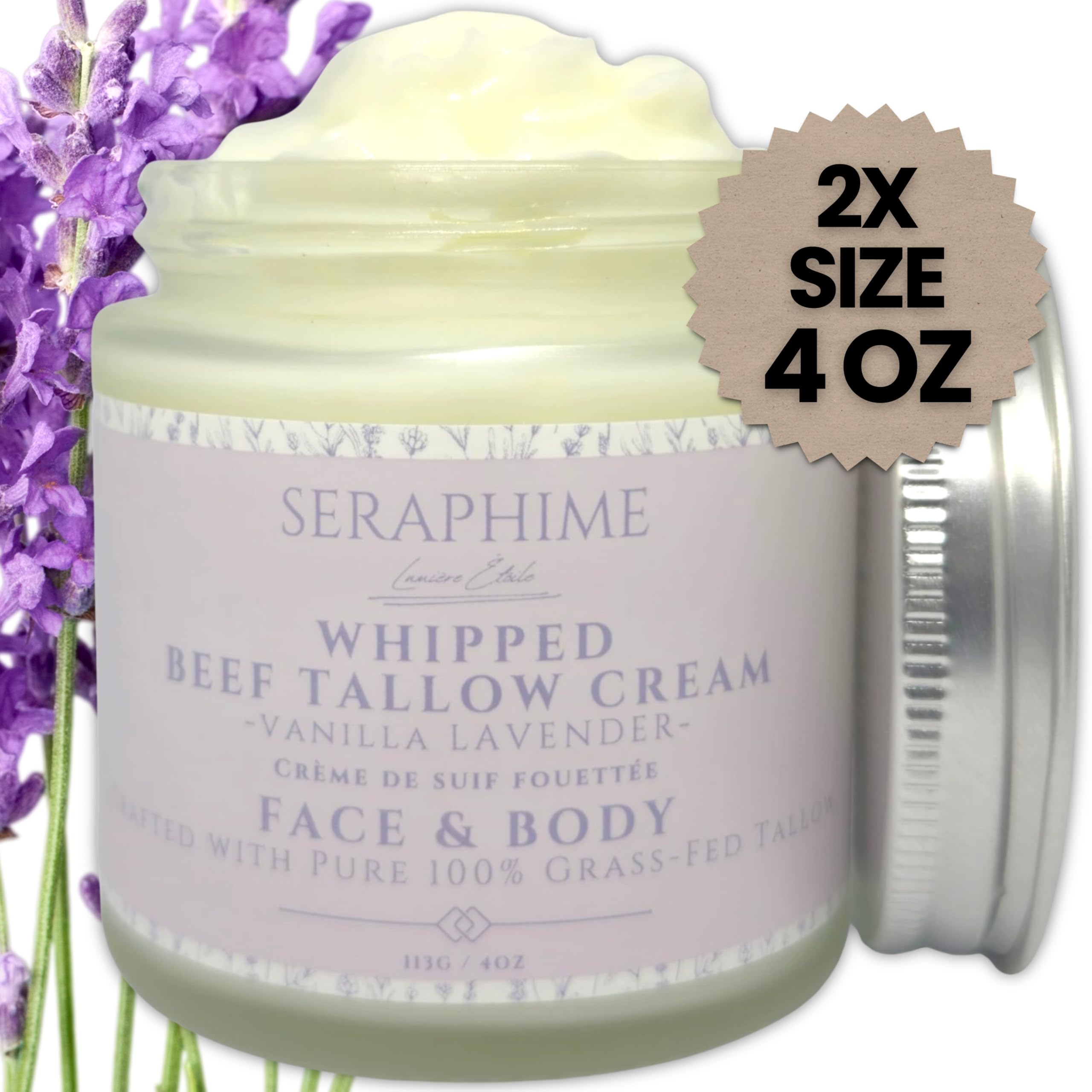 Amazon.com : Seraphime Whipped Beef Tallow Cream – Grass-Fed Tallow for ...