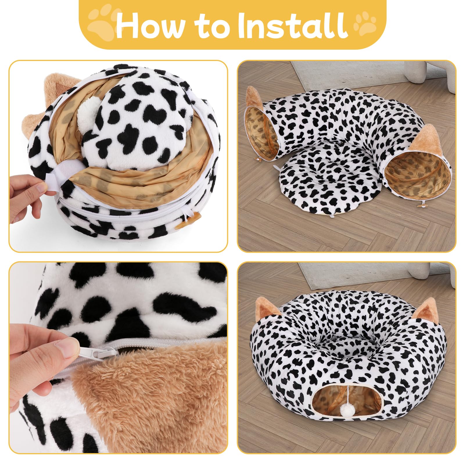 Snapklik.com : QLoztyse Cat Tunnel Bed For Indoor Cats - Extra Large ...