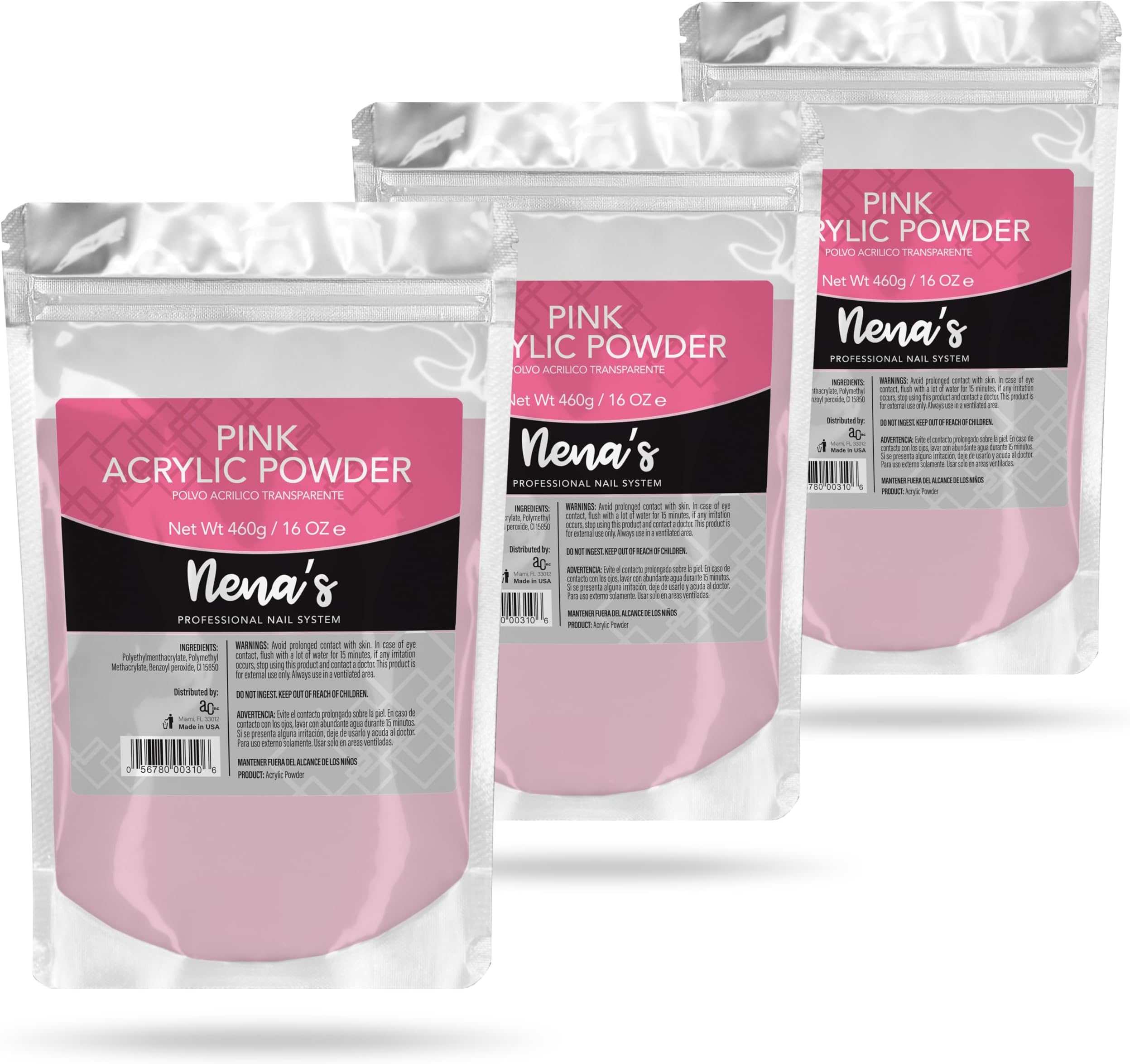 Amazon.com: Nena's 16oz Acrylic Liquid monomer + 16oz Clear Acrylic ...