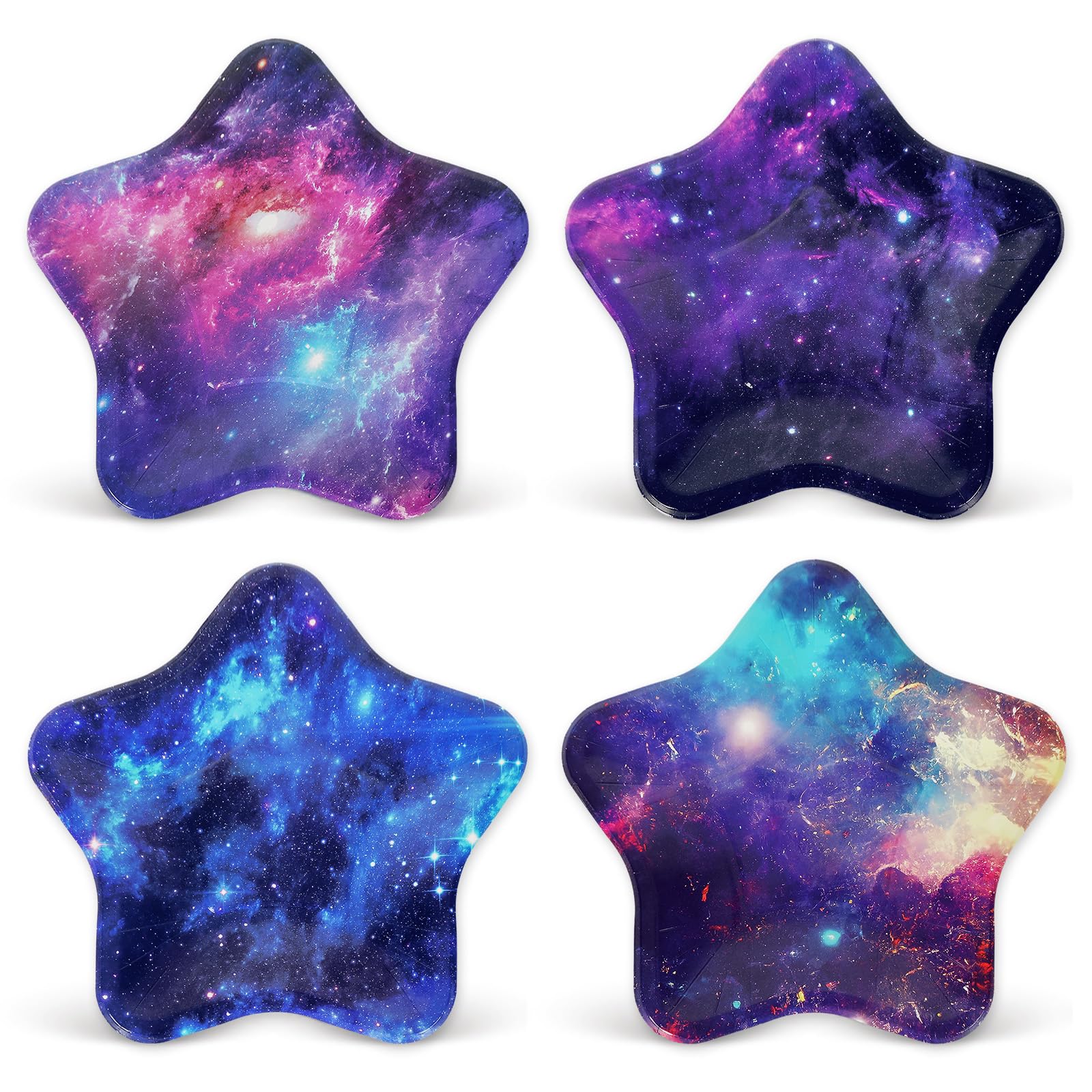 Amazon.com: Whaline 40Pcs Galaxy Space Party Paper Plates Star Shaped ...