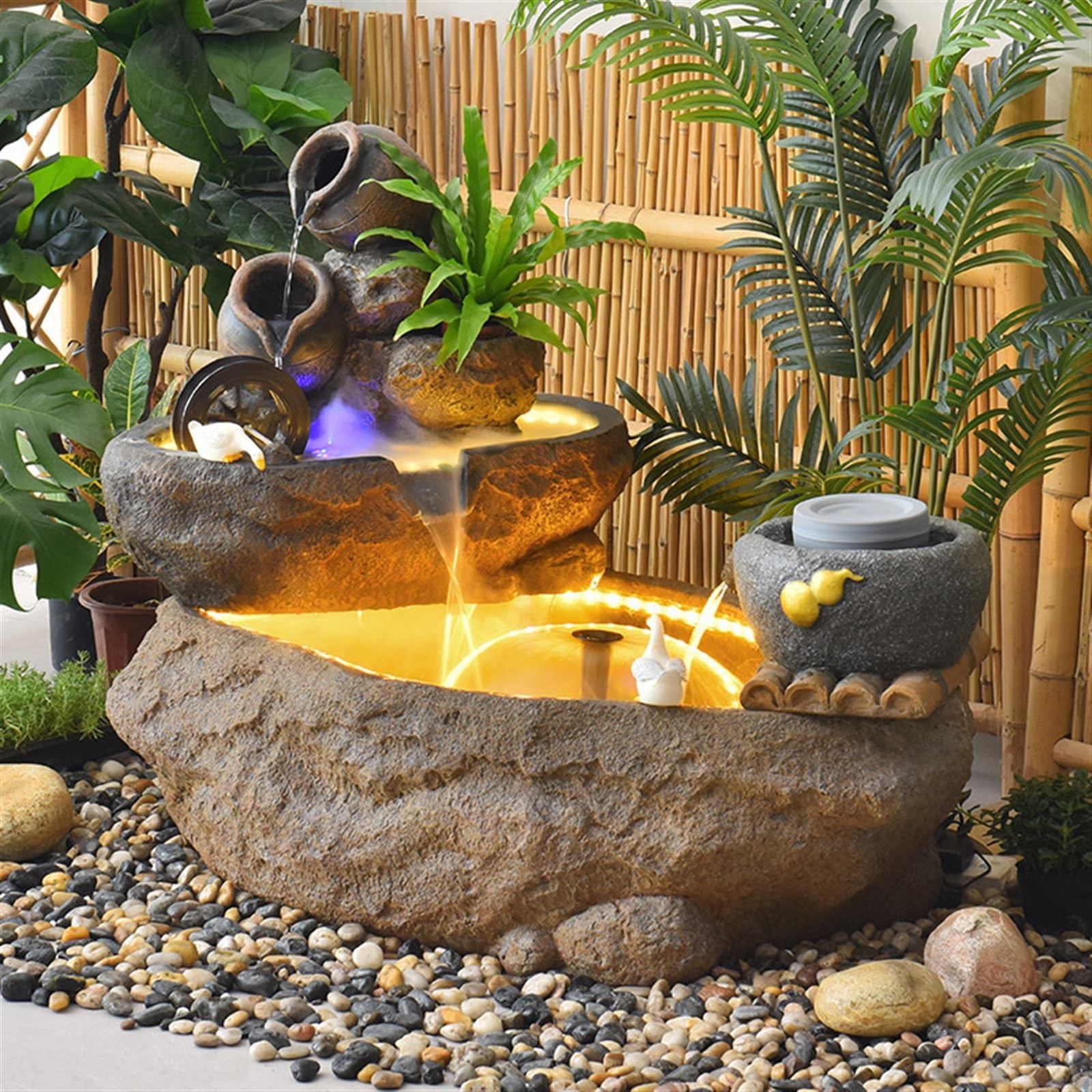Pond Fountain Spitter Ceramic - Indoor/Outdoor Garden Fountain Decor ...